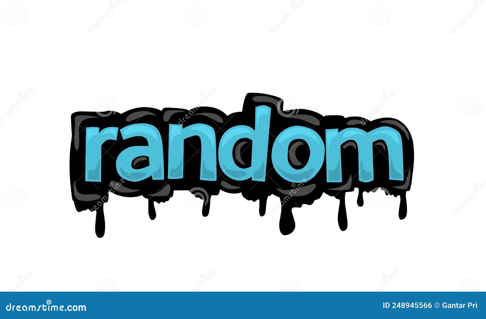 RANDOM Writing Vector Design on White Background Stock Illustration ...