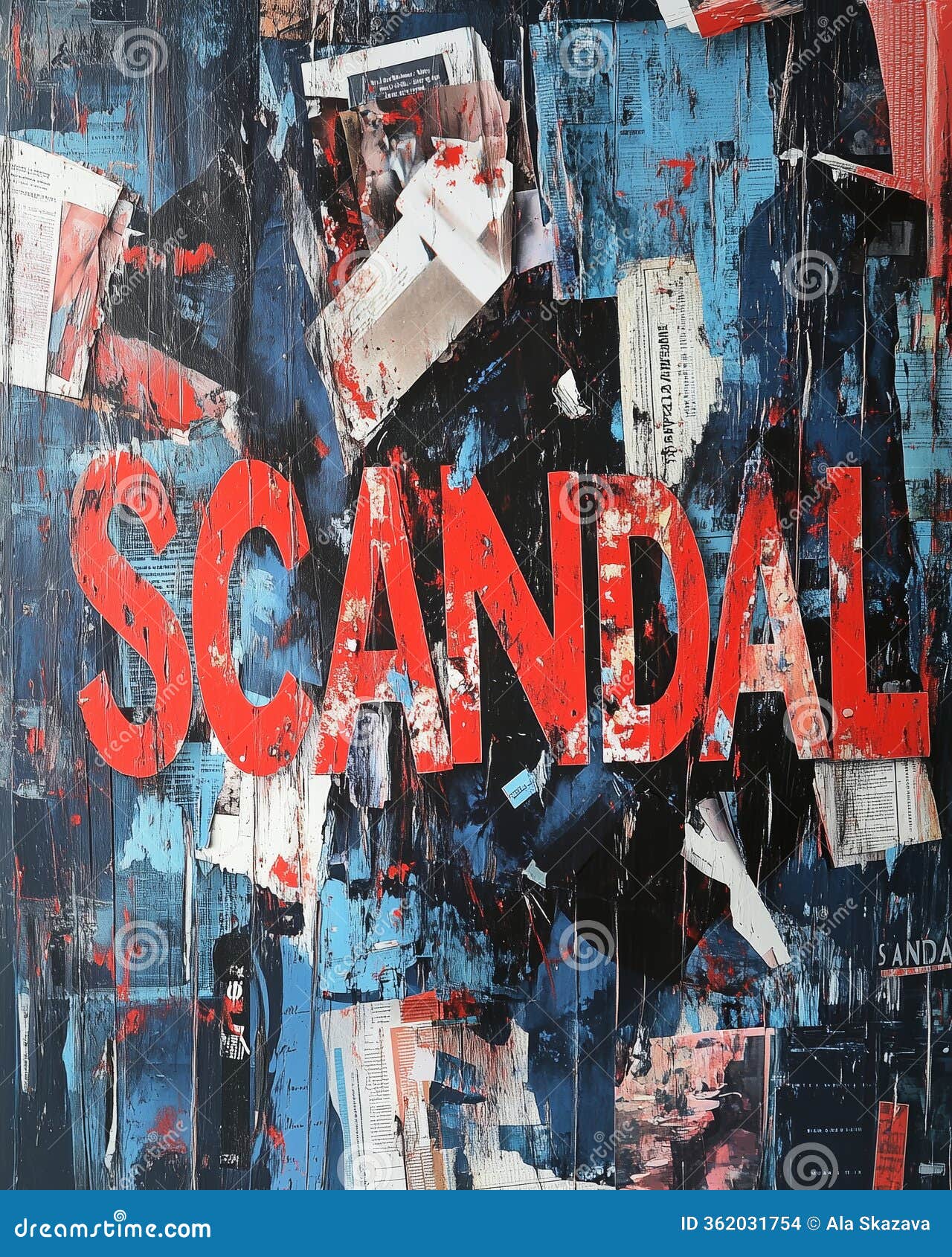 Randomly Cut Collage Letters Create a Vibrant Artistic Display of Words ...