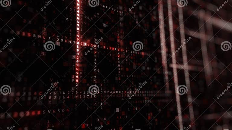 Randomly Generated Computer Hexadecimal Machine Code Abstract Technological Background 3d ...