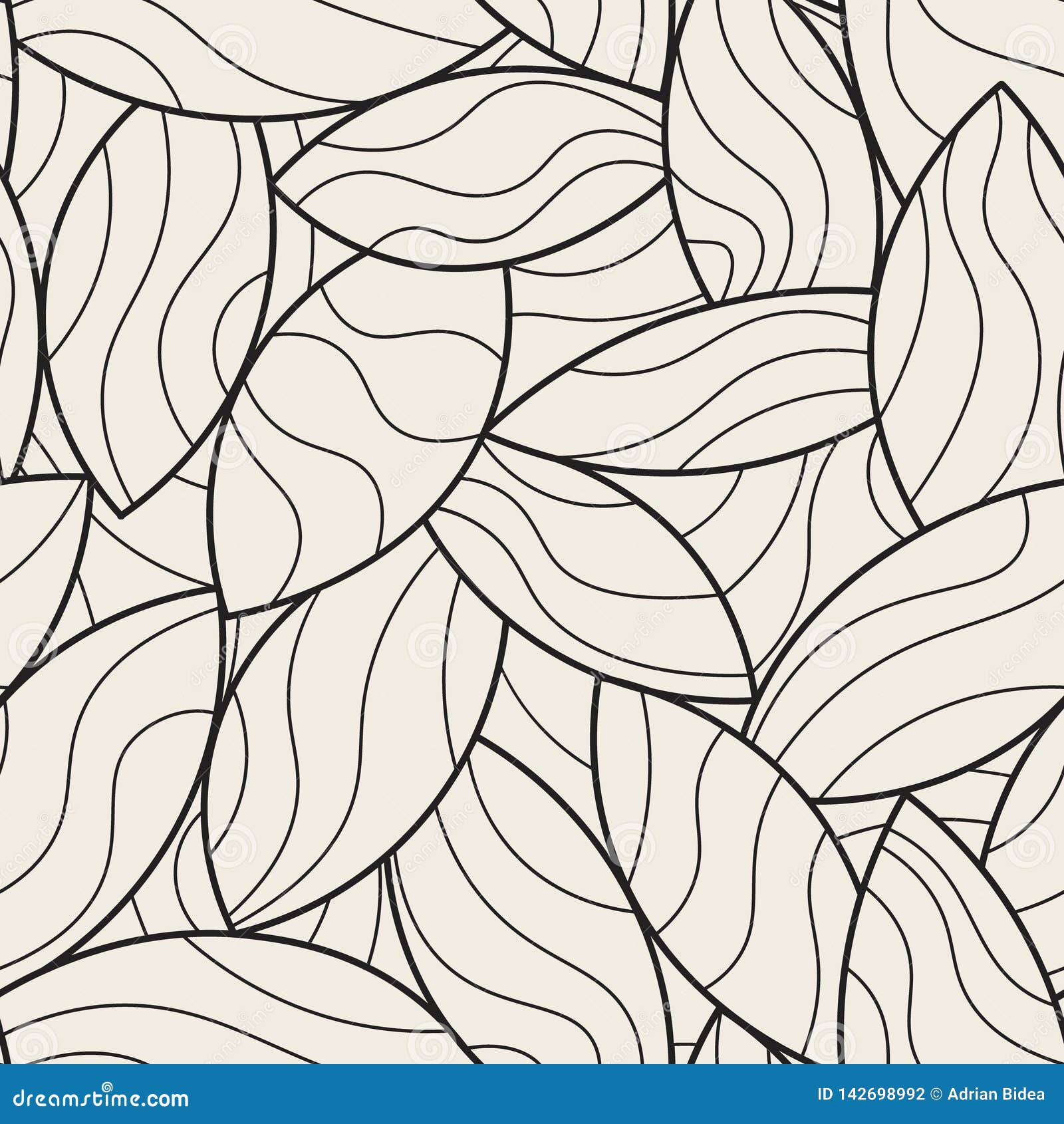 Monochrome Seamless Pattern. Stock Illustration - Illustration of ...