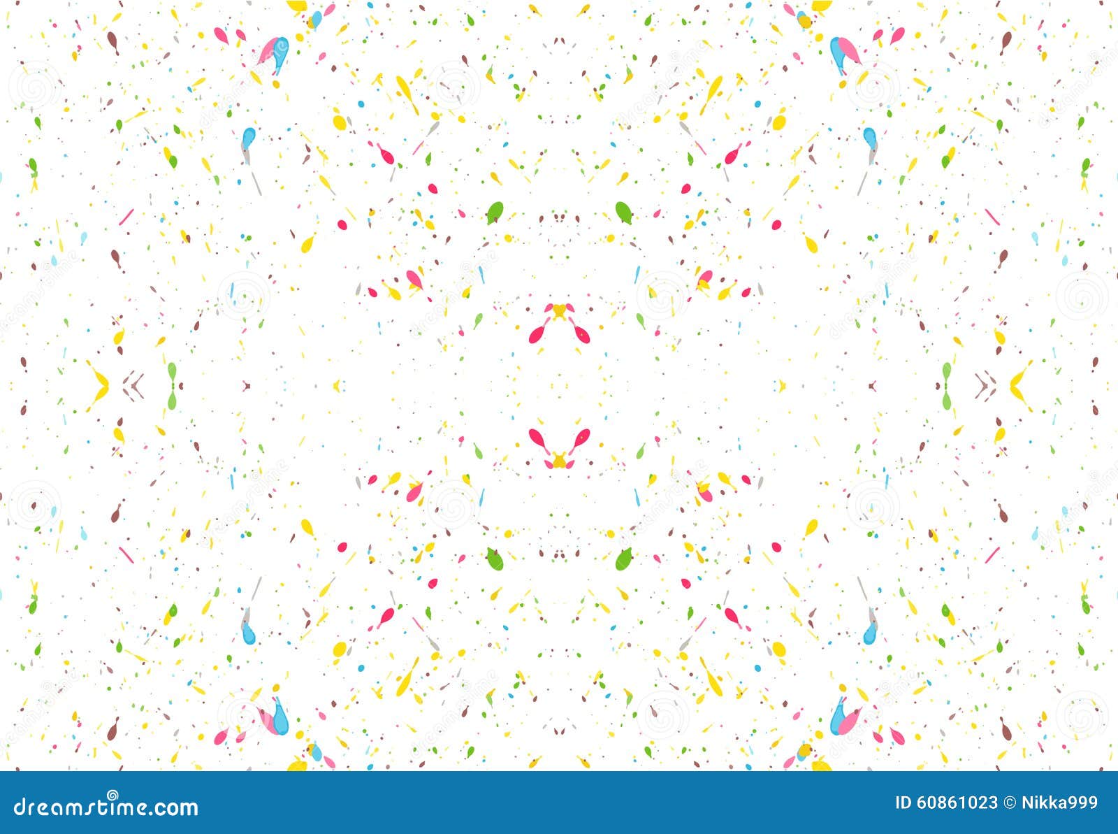 Randomly Scattered Colorful Splashes on a White Background. Vector ...