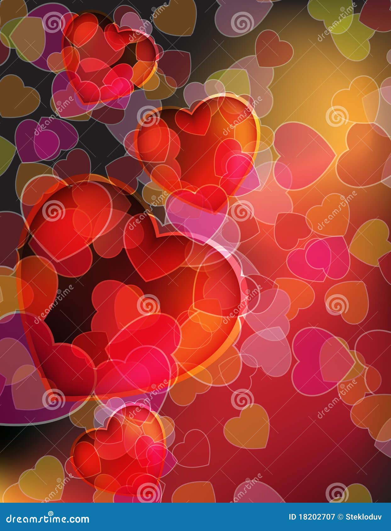 Randomly scattered hearts stock vector. Illustration of concepts - 18202707