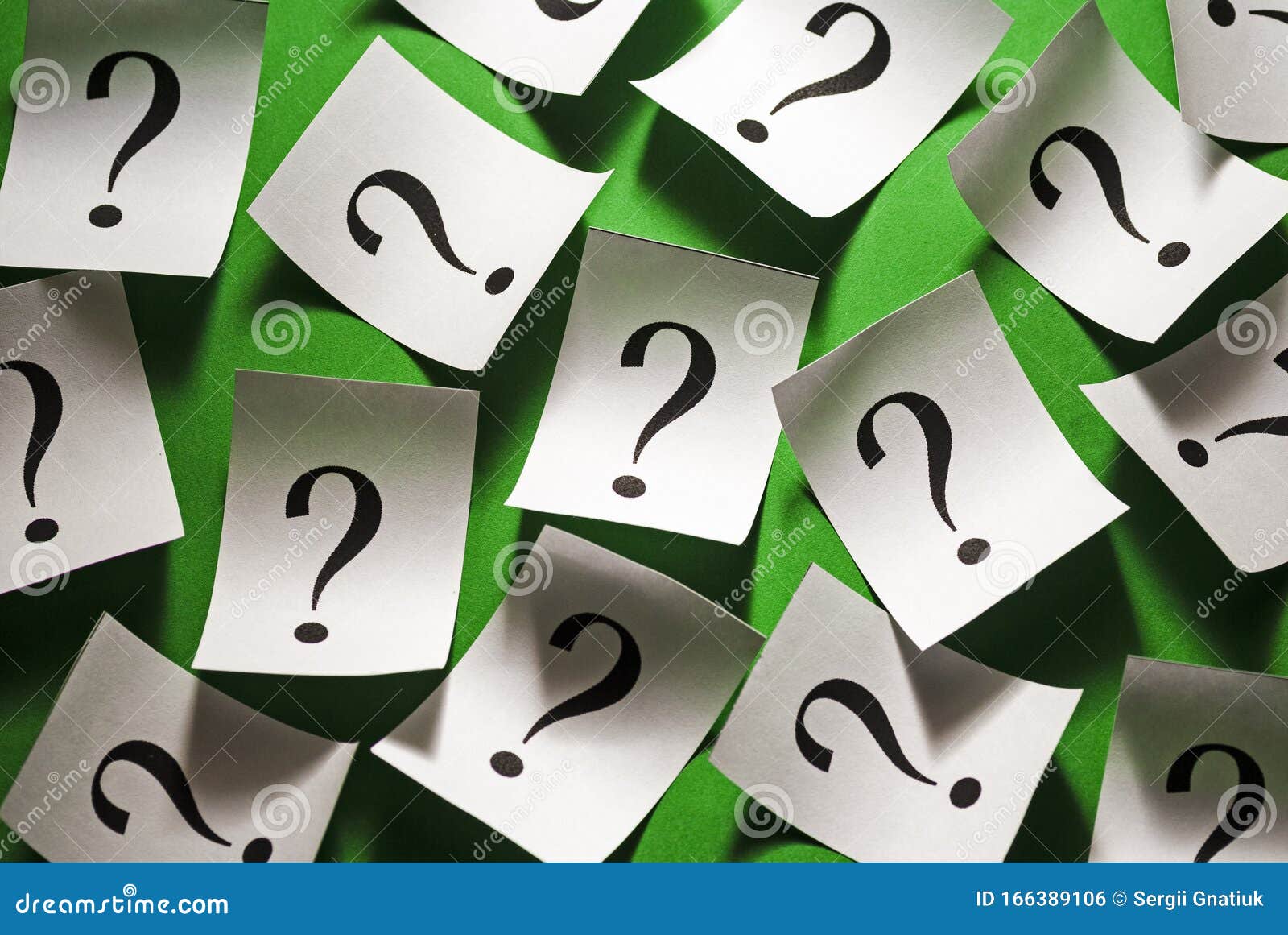 Randomly Scattered Question Marks on White Paper Stock Photo - Image of ...