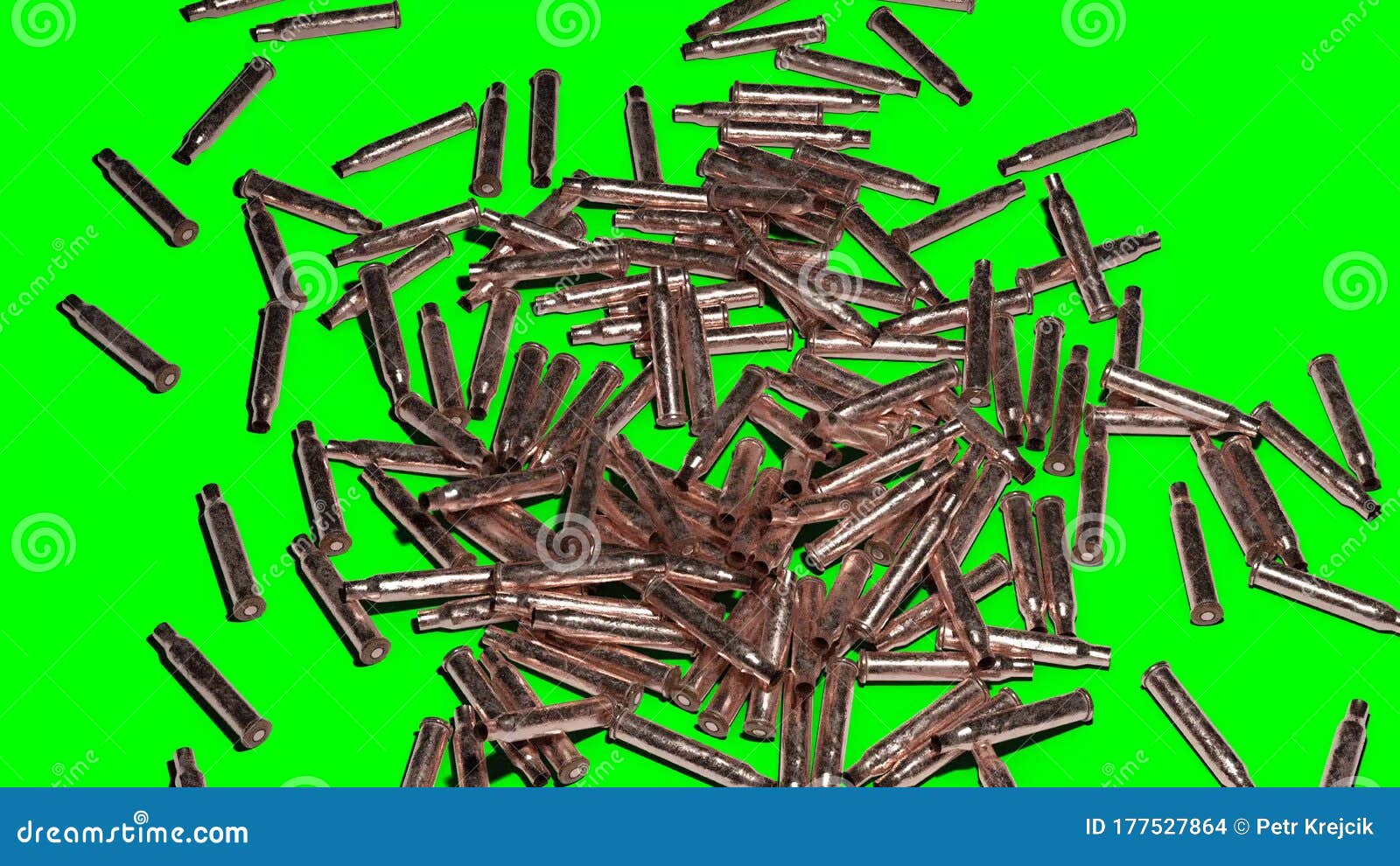 Randomly Scattered Shell Casings on Keyable Greenscreen with Shadows ...