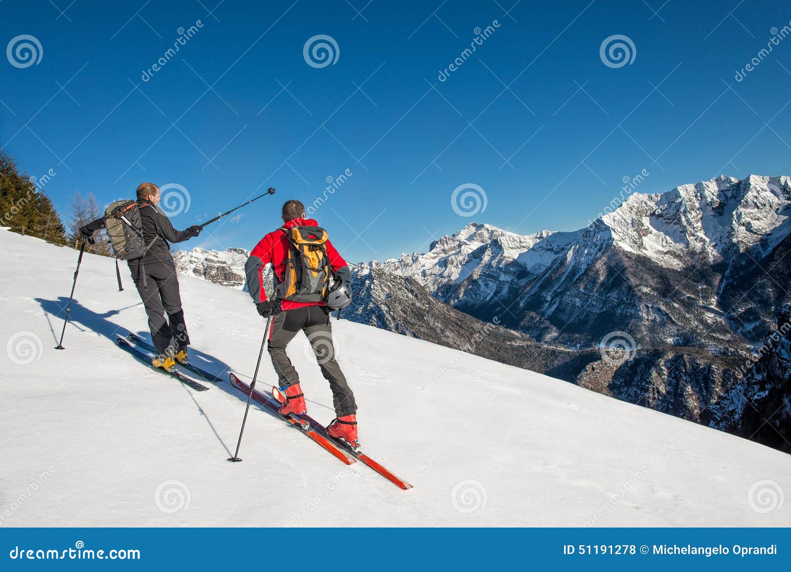 Randonnee ski trails editorial stock photo. Image of alpine - 51191278