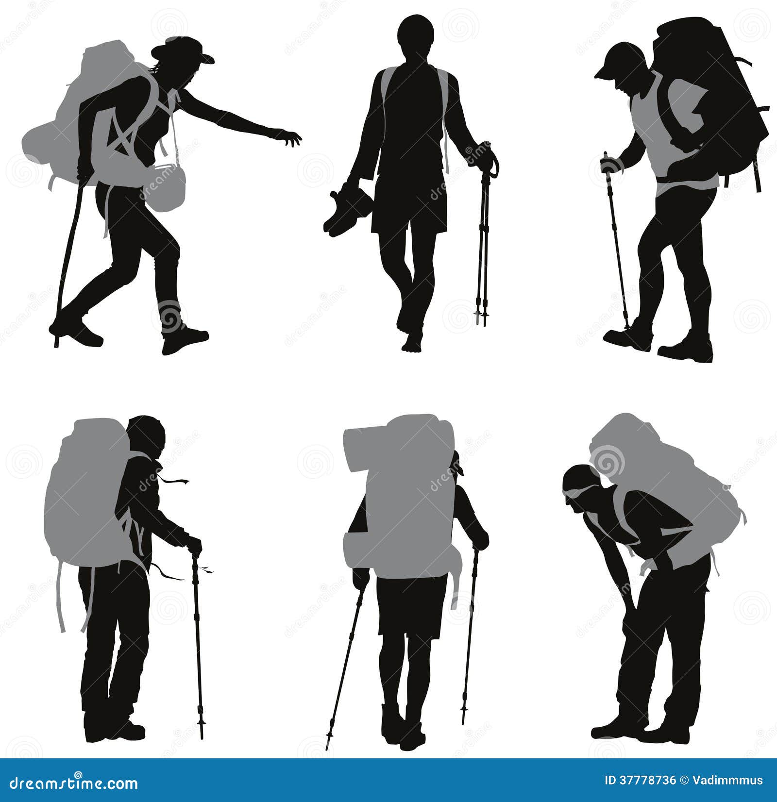 Randonneur illustration de vecteur. Illustration du pose - 37778736