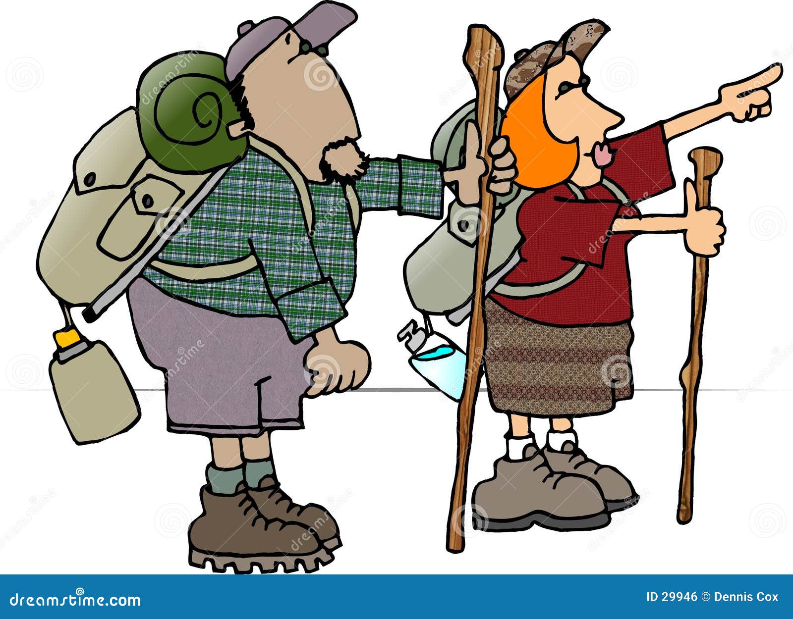 Randonneurs illustration stock. Illustration du hommes, point - 29946