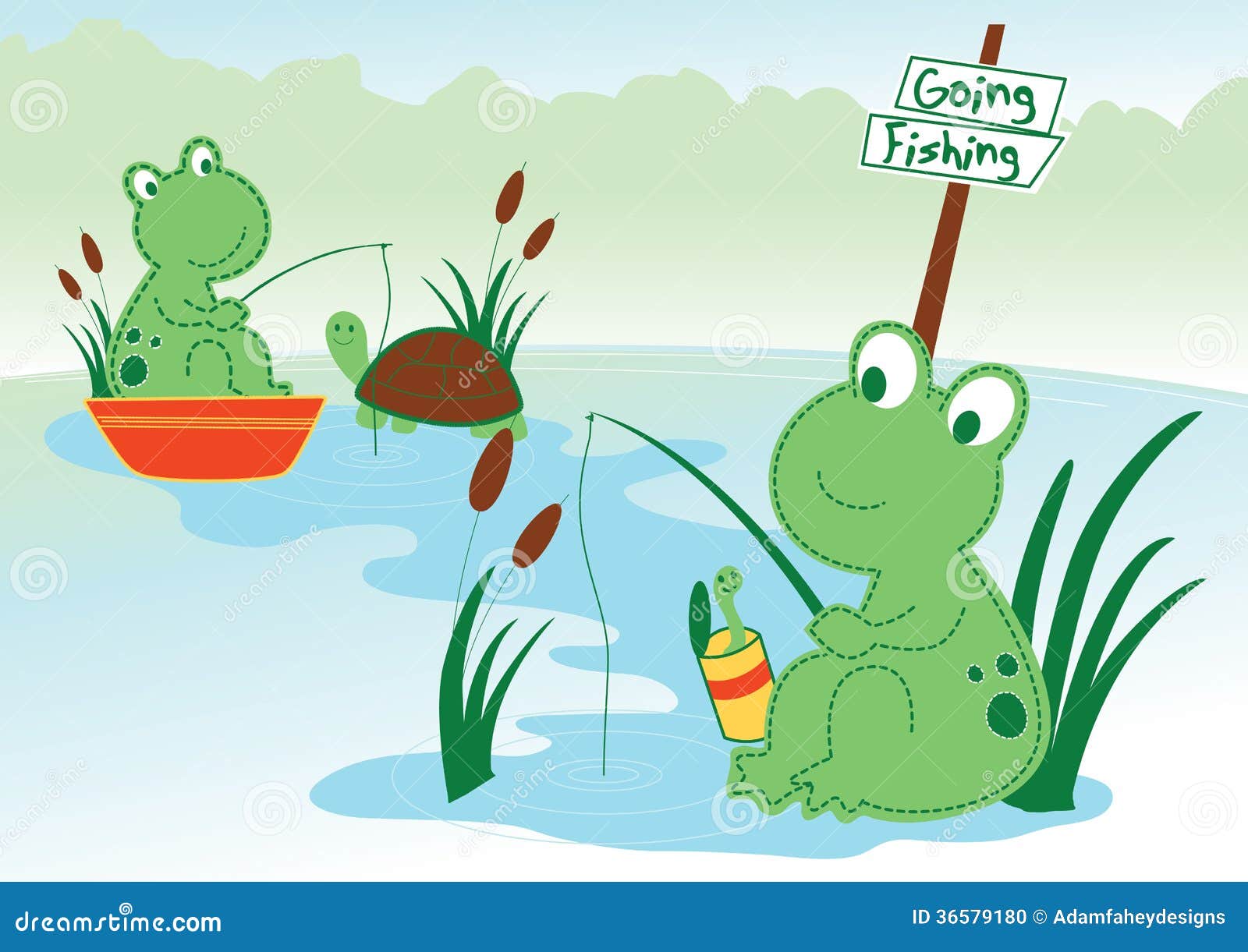 Rane dello stagno. illustrazione vettoriale. Illustrazione di anfibio ...