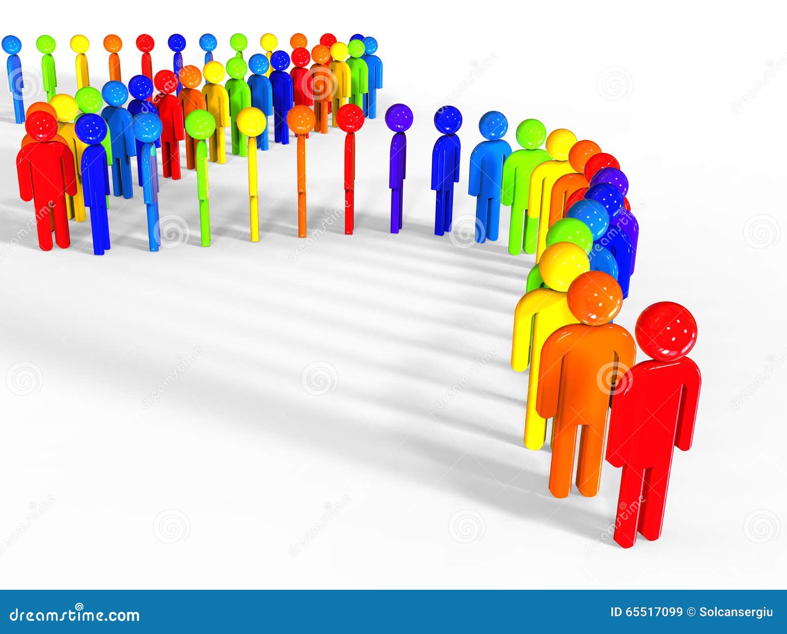 Rangée Des Personnes Différentes Illustration Stock - Illustration du ...