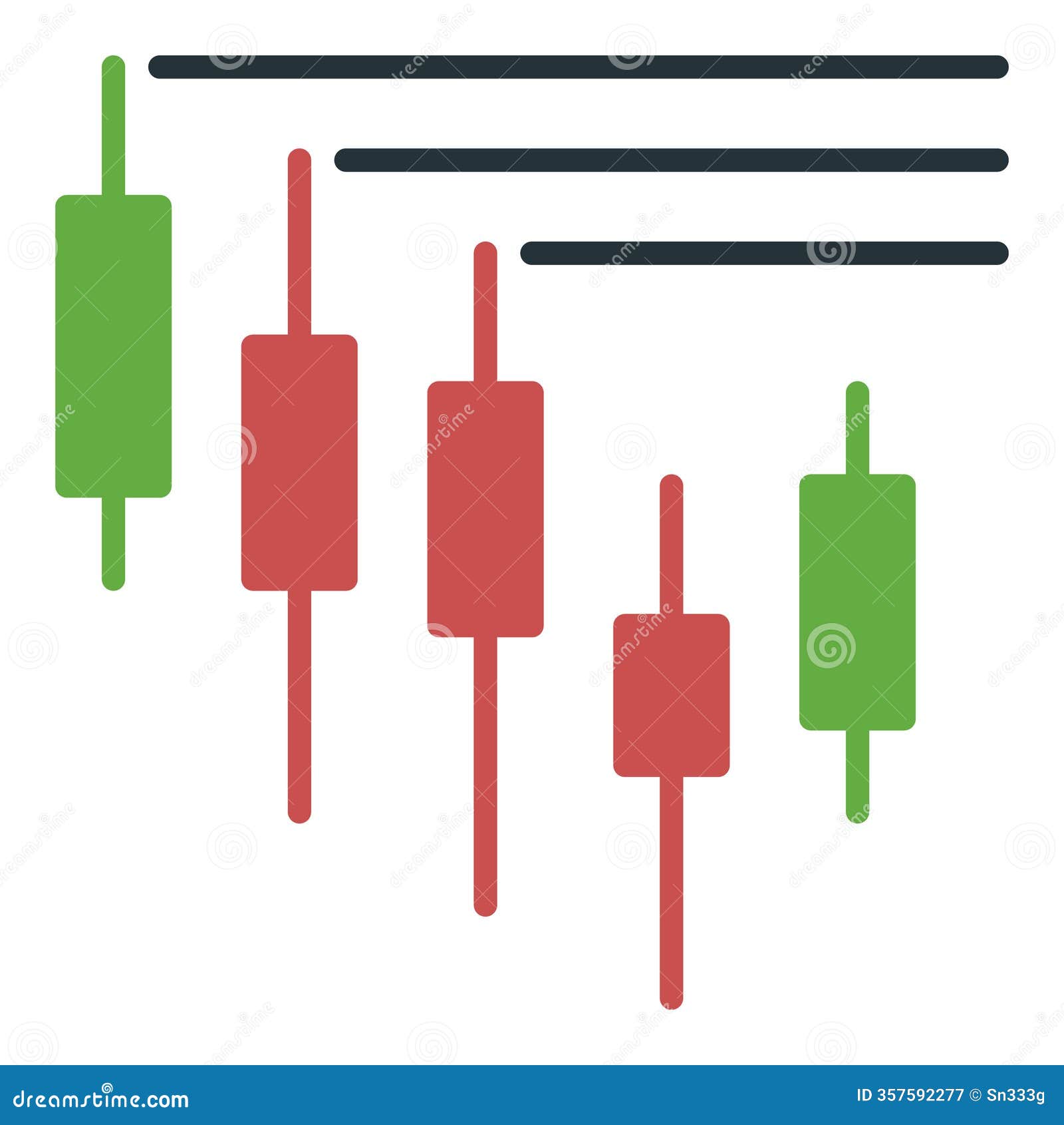Range Breakout Vector Candlestick Chart Icon Or Symbol | CartoonDealer ...