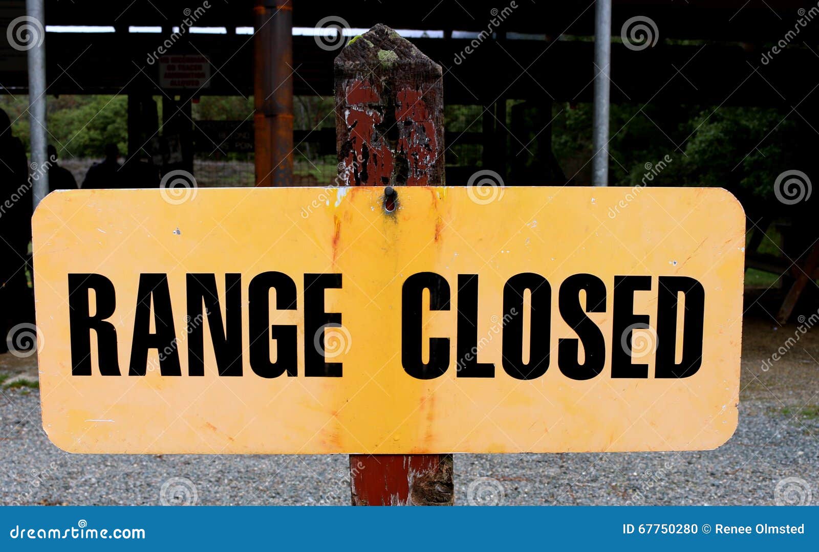Range Closed Sign stock photo. Image of firearms, navy - 67750280