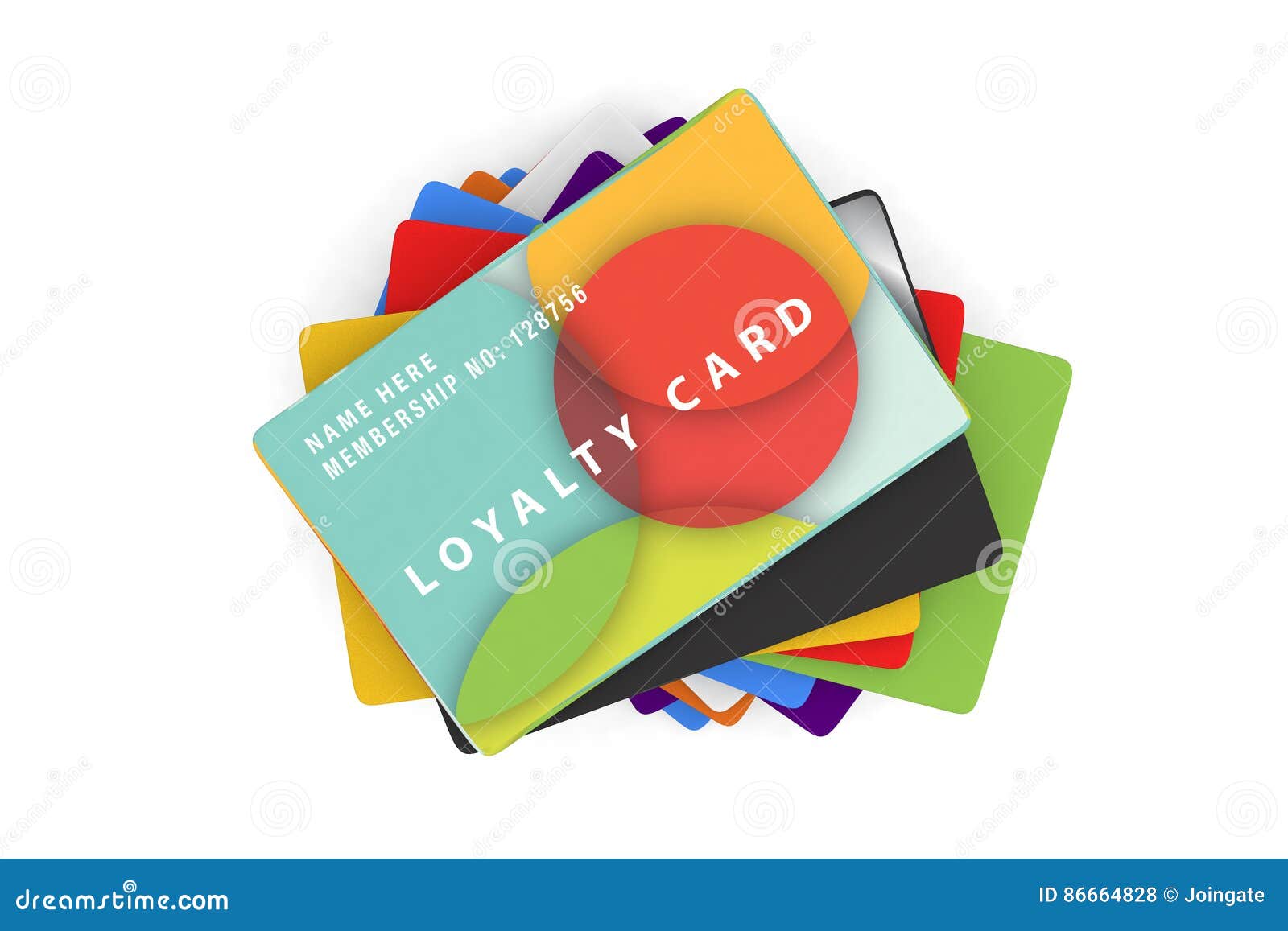 Range of Coloured Loyalty Card Designs Stock Illustration ...