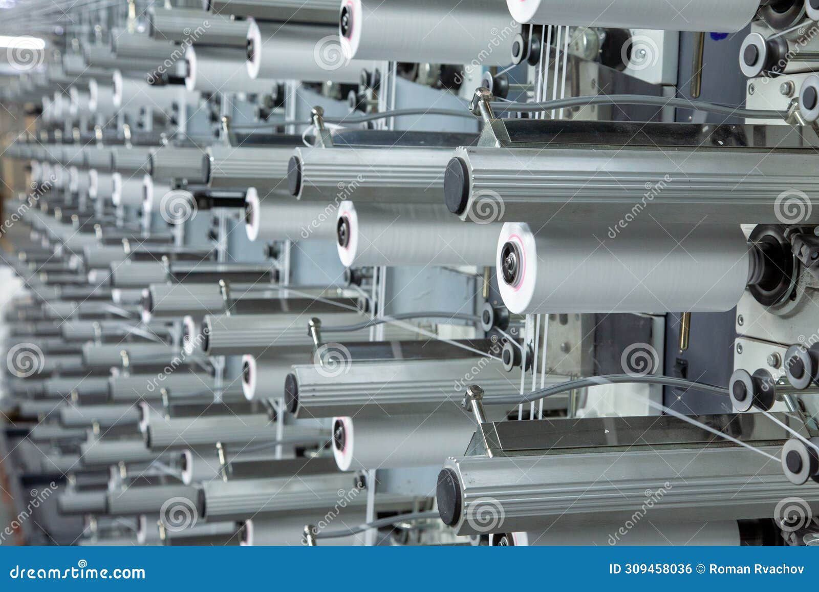 A Range of Equipment with Spools of Polypropylene Threads. Stock Photo ...