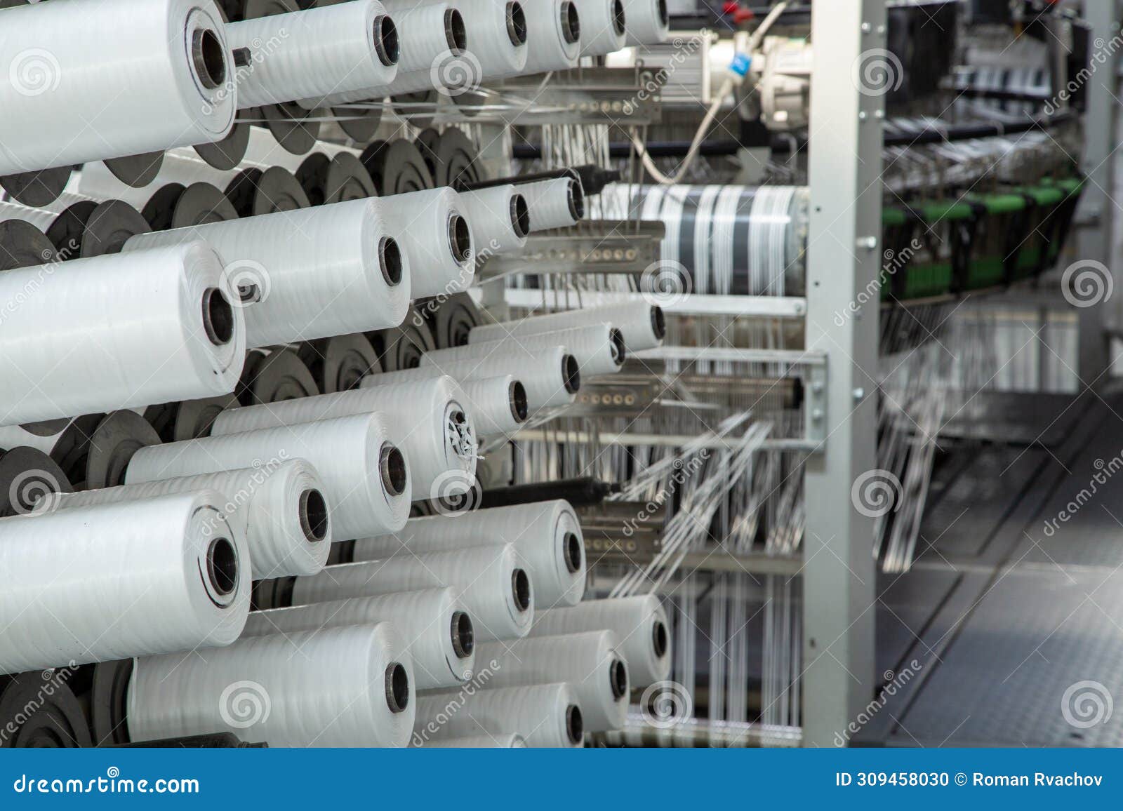 A Range of Equipment with Spools of Polypropylene Threads. Stock Photo ...