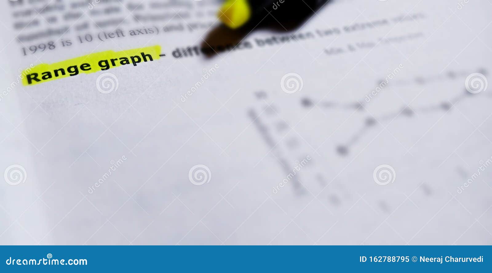 Range Graph Form On Highlighted Pattern White Background Royalty-Free ...