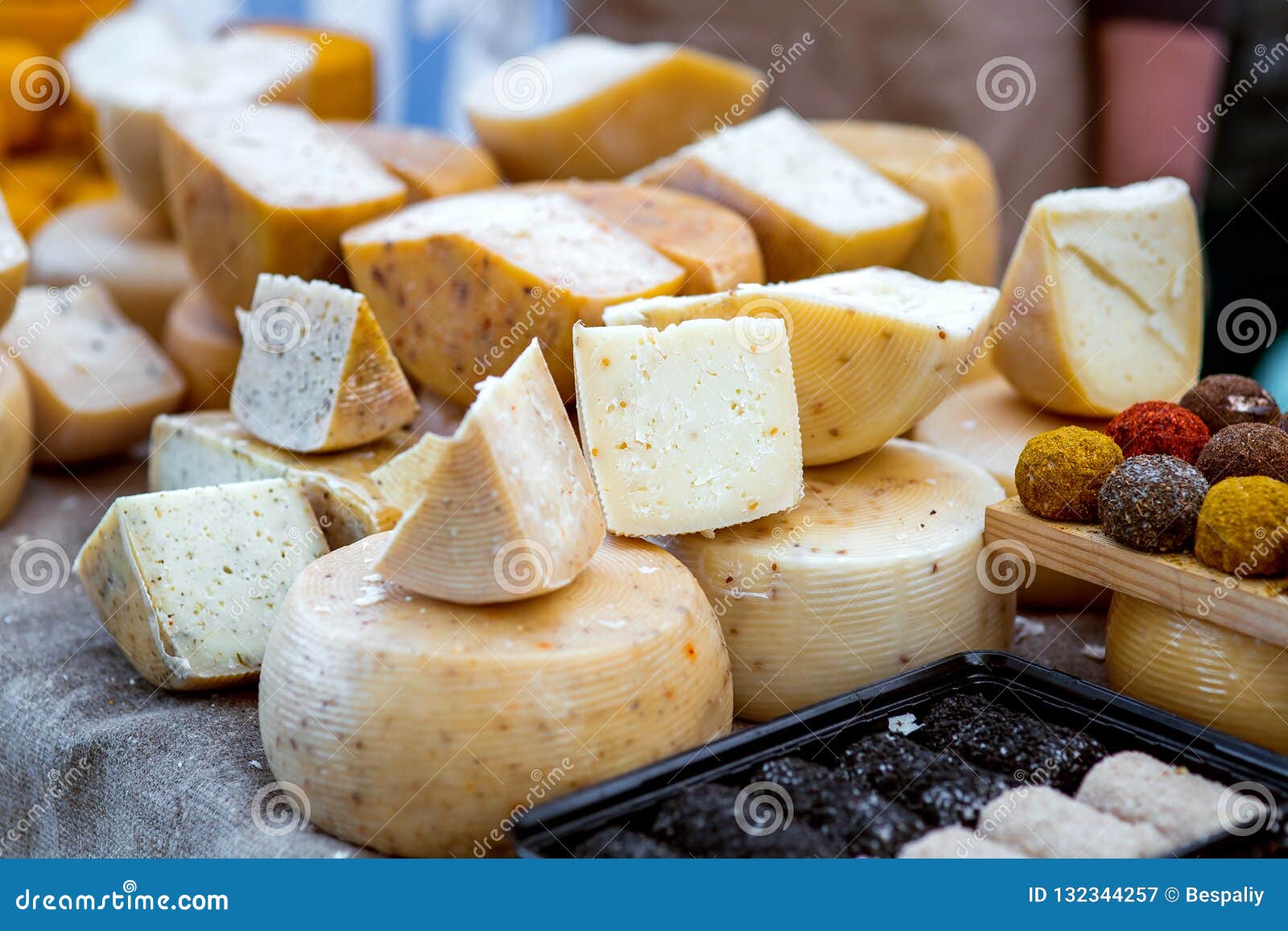 A Range of Hard Cheeses on the Table. Stock Image - Image of healthy ...