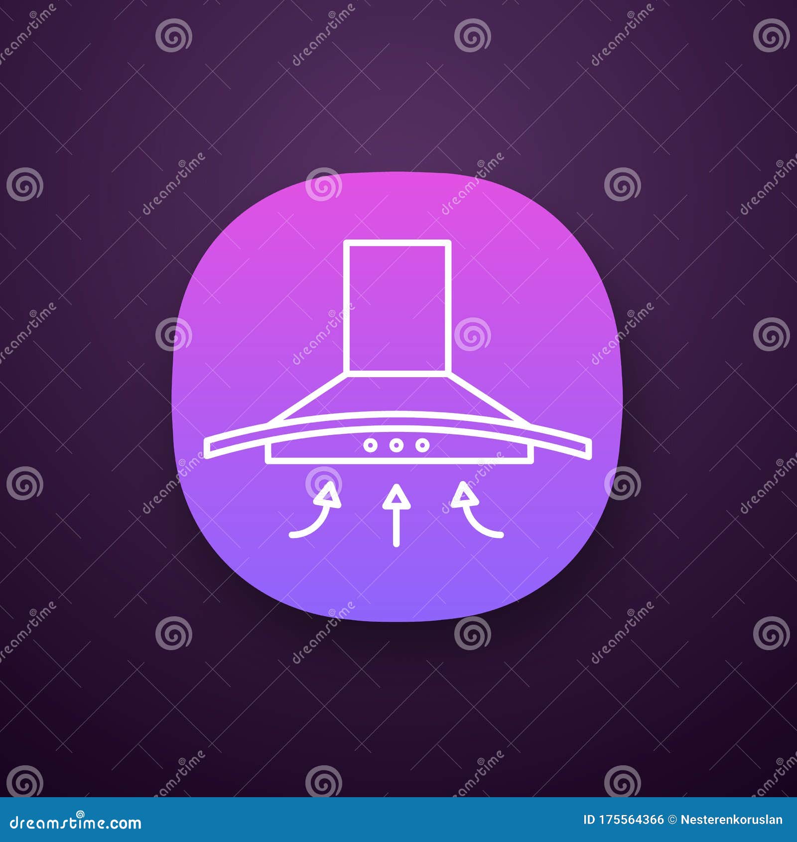 Range hood app icon stock vector. Illustration of household - 175564366