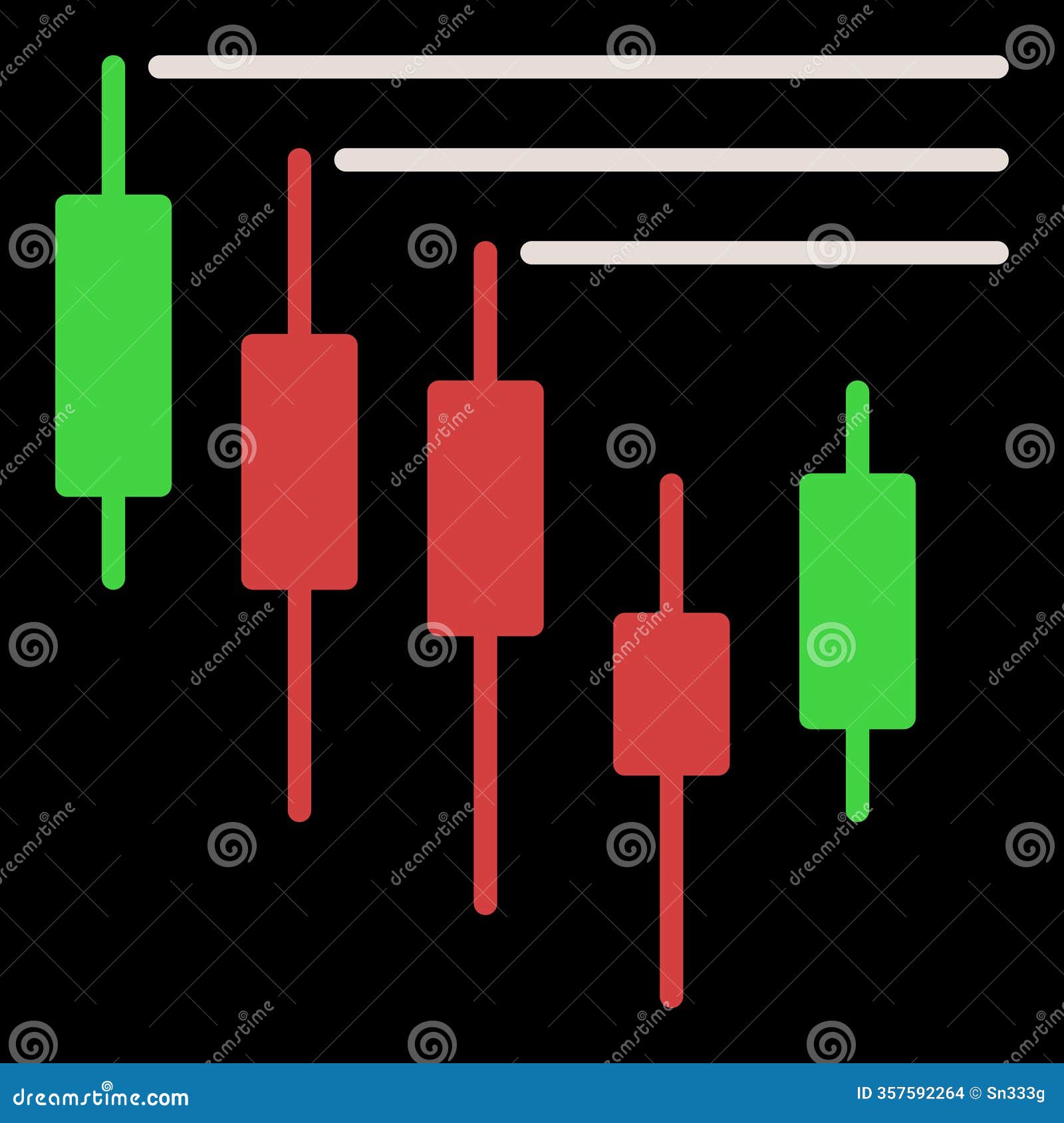 Range Or Levels Breakout Vector Candlestick Chart Colored Icon Or ...