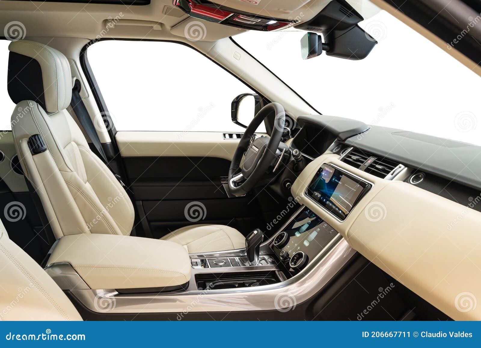 Range Rover Discovery Interior Editorial Photo - Image of cream, land ...
