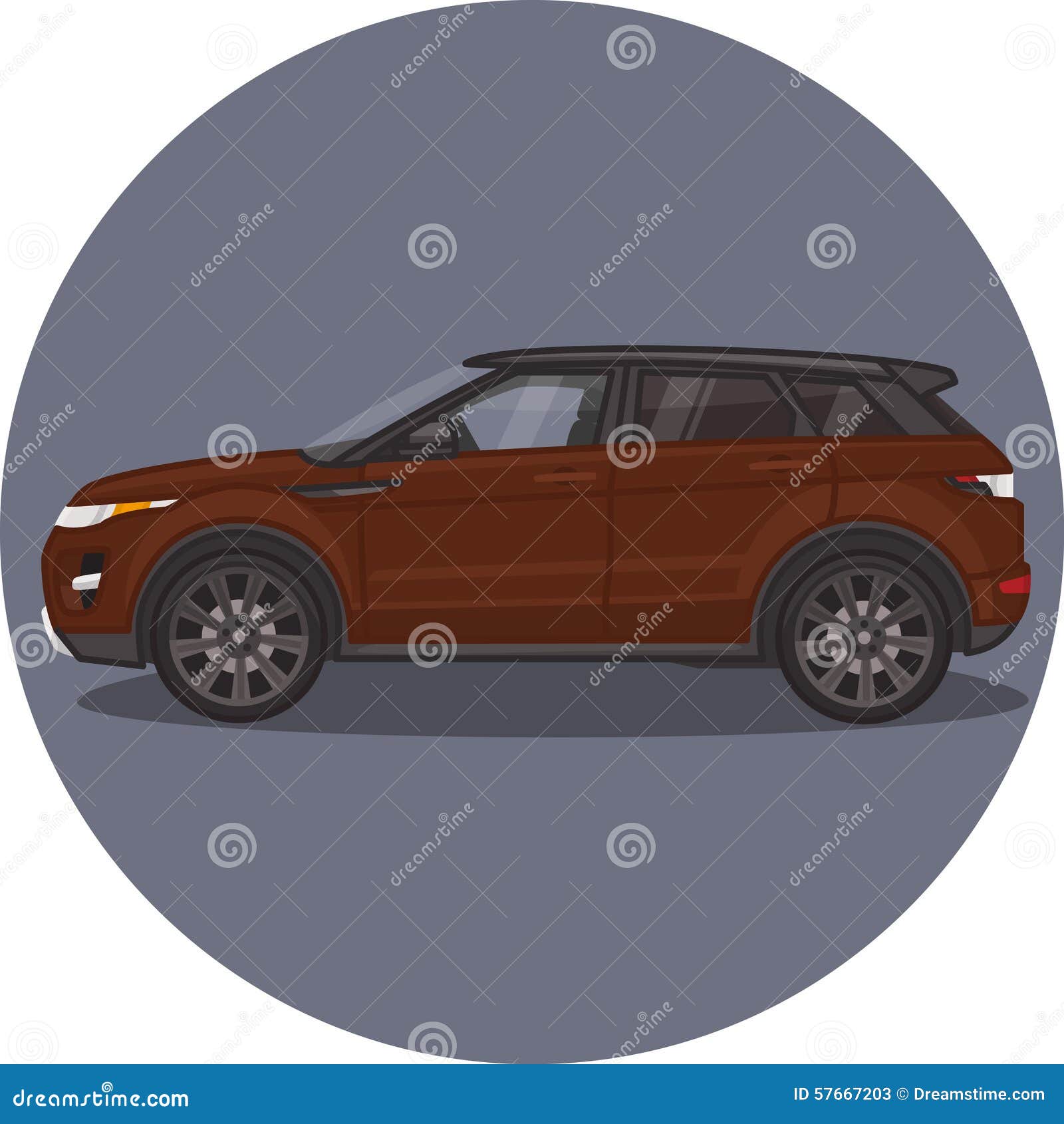 Range Rover Evoque SUV car stock vector. Illustration of trip - 57667203