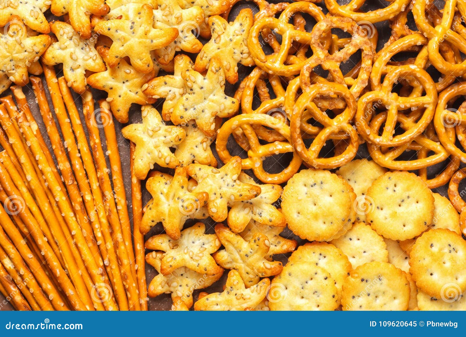 Range of salty snacks stock image. Image of heap, tasty - 109620645