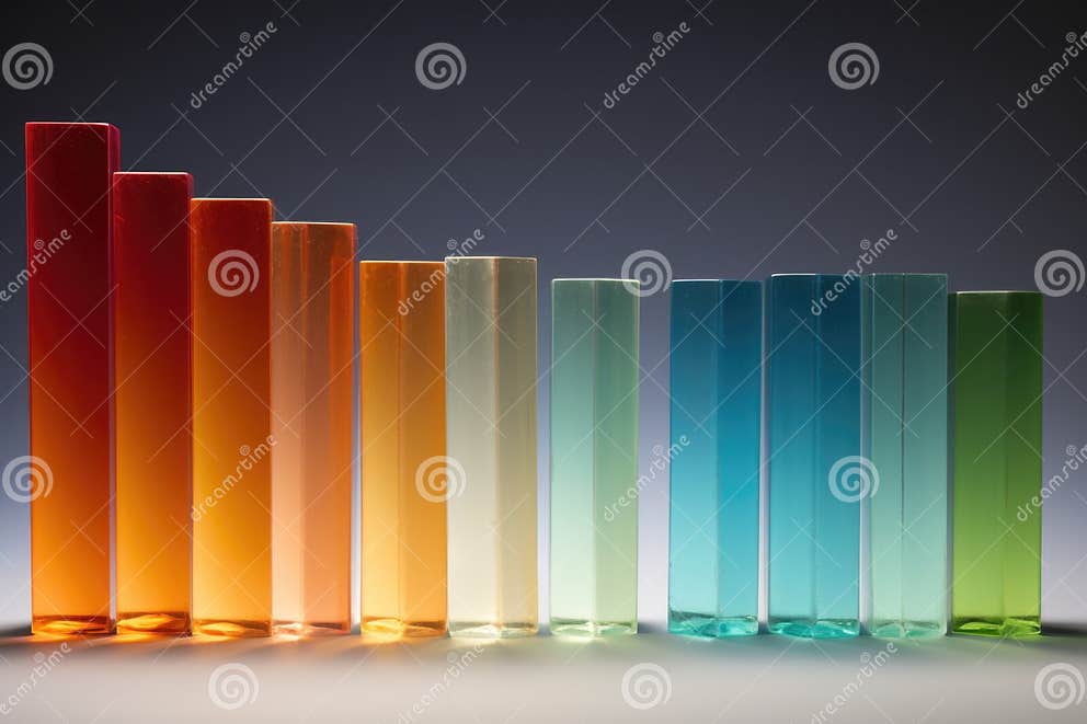 A Range of Solids Arranged in a Gradient Color Order Stock Illustration ...