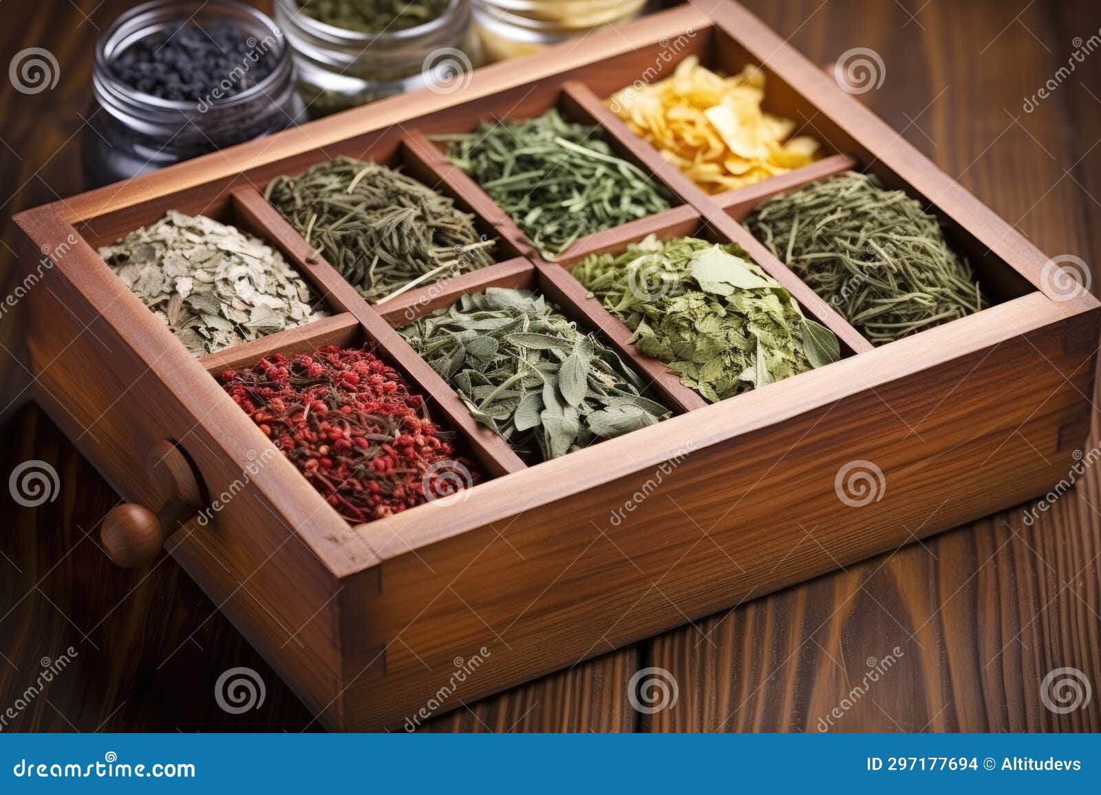 A Range of Teas in a Wooden Box Stock Photo - Image of infusion ...