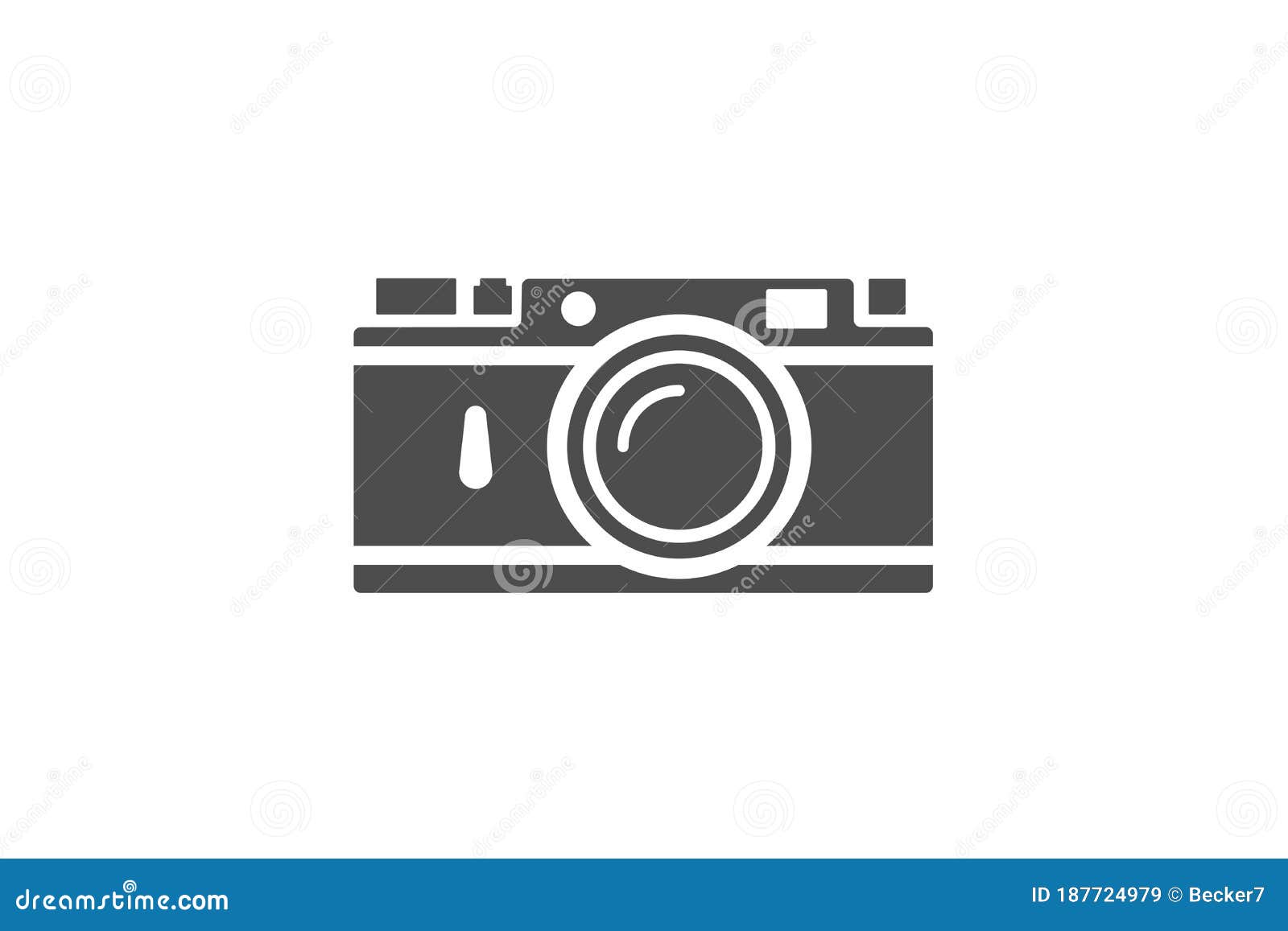 Rangefinder Camera Vector Icon Isolated on White Background Stock ...