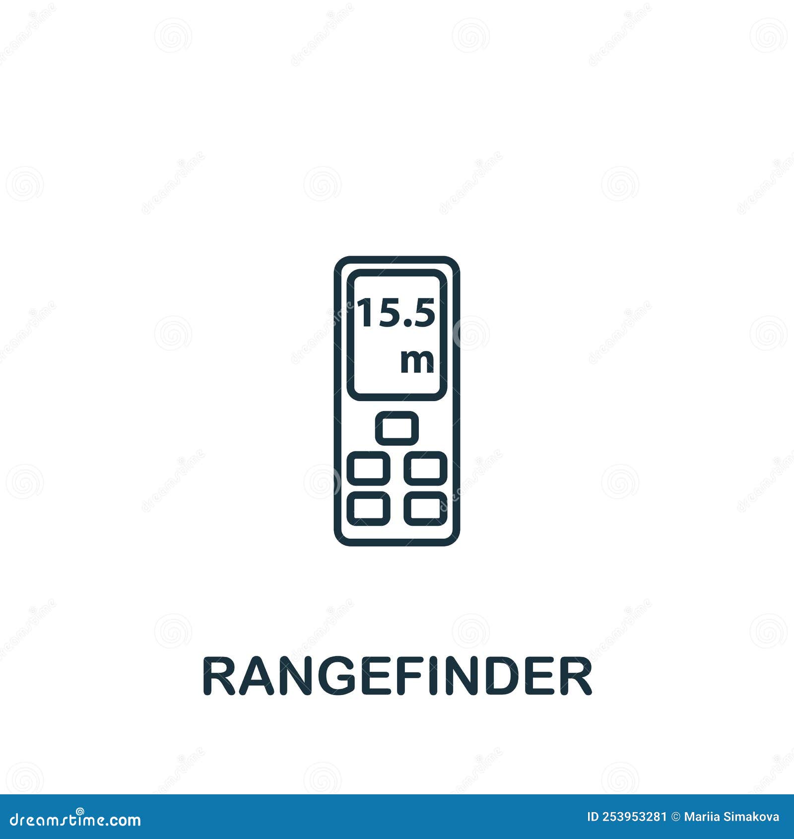 Rangefinder Icon. Line Simple Measuring Icon for Templates, Web Design ...