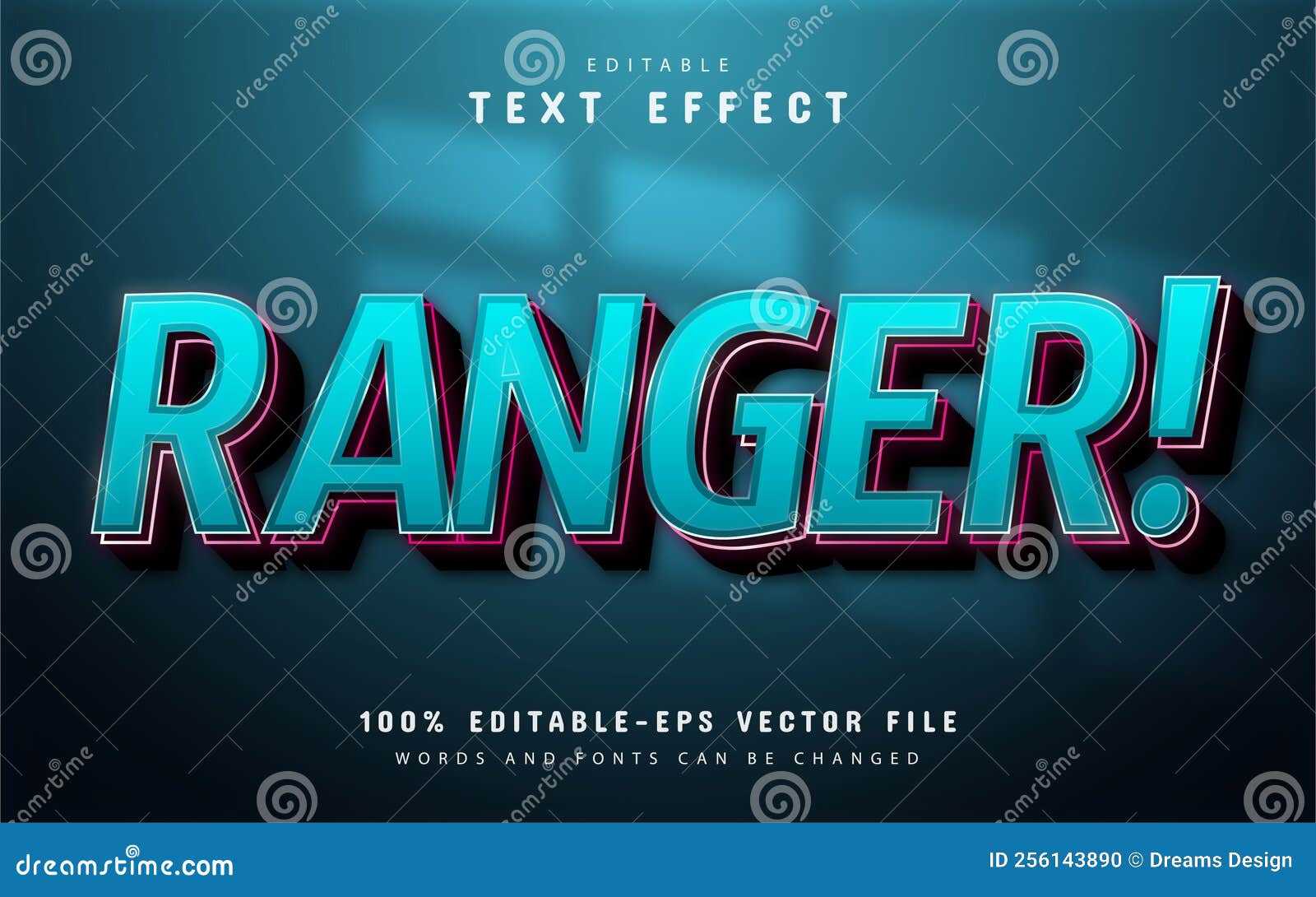 Editable Ranger Vector 3d Text Effect With Modern Style Design ...