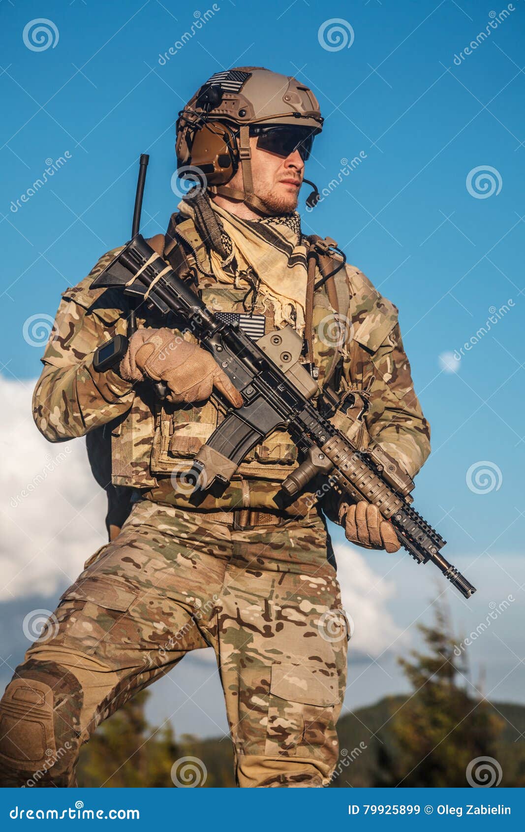 Ranger in the mountains stock image. Image of force, ranger - 79925899