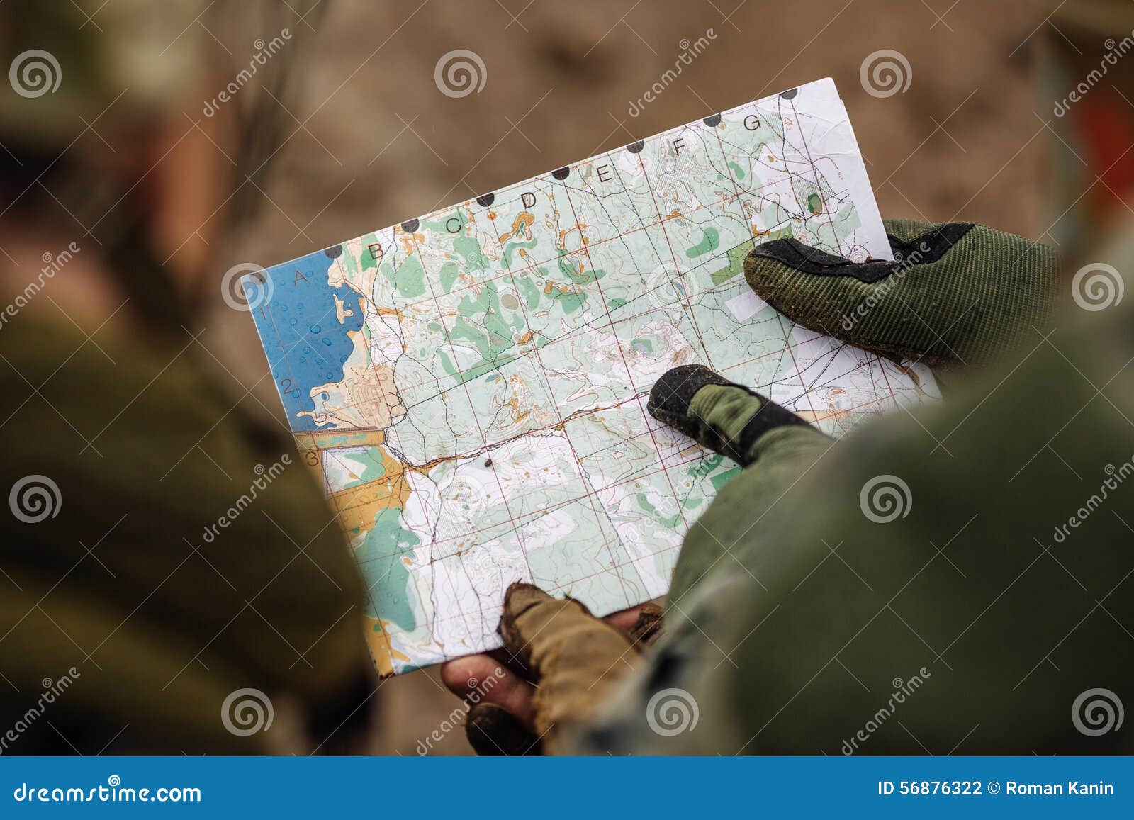 Rangers on the Outdoor of Looking at the Map Stock Photo - Image of ...