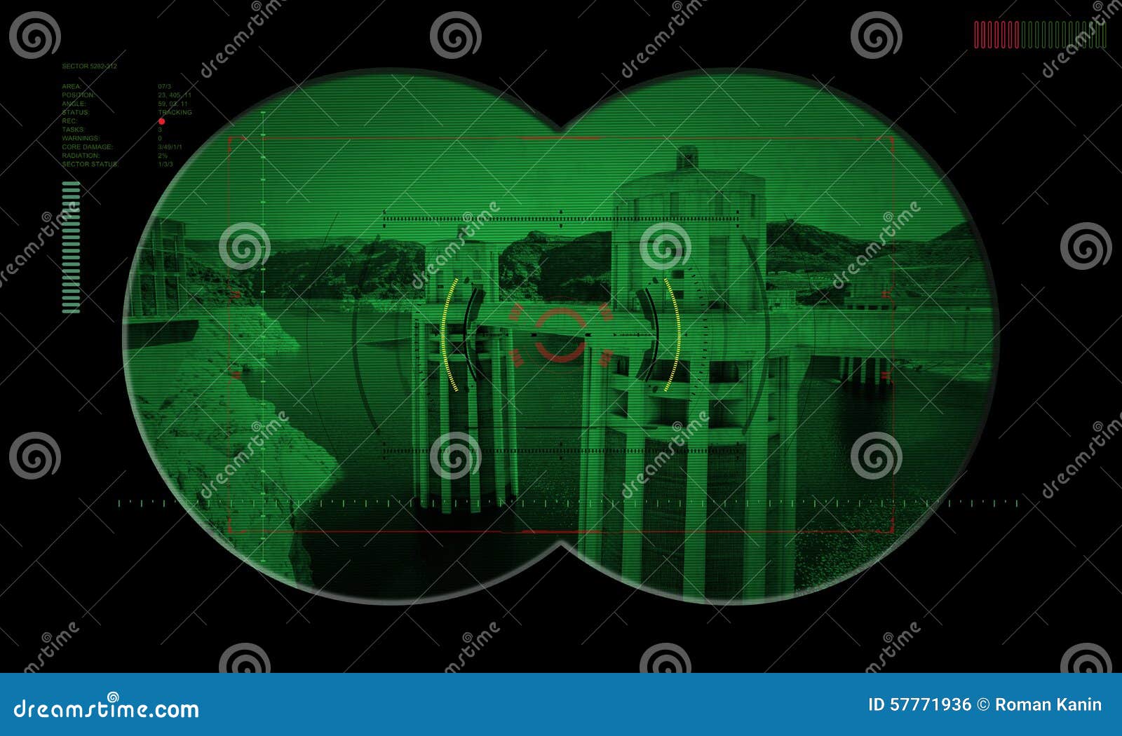 Rangers Team during Night Operation Hostage Rescue.view through Stock ...