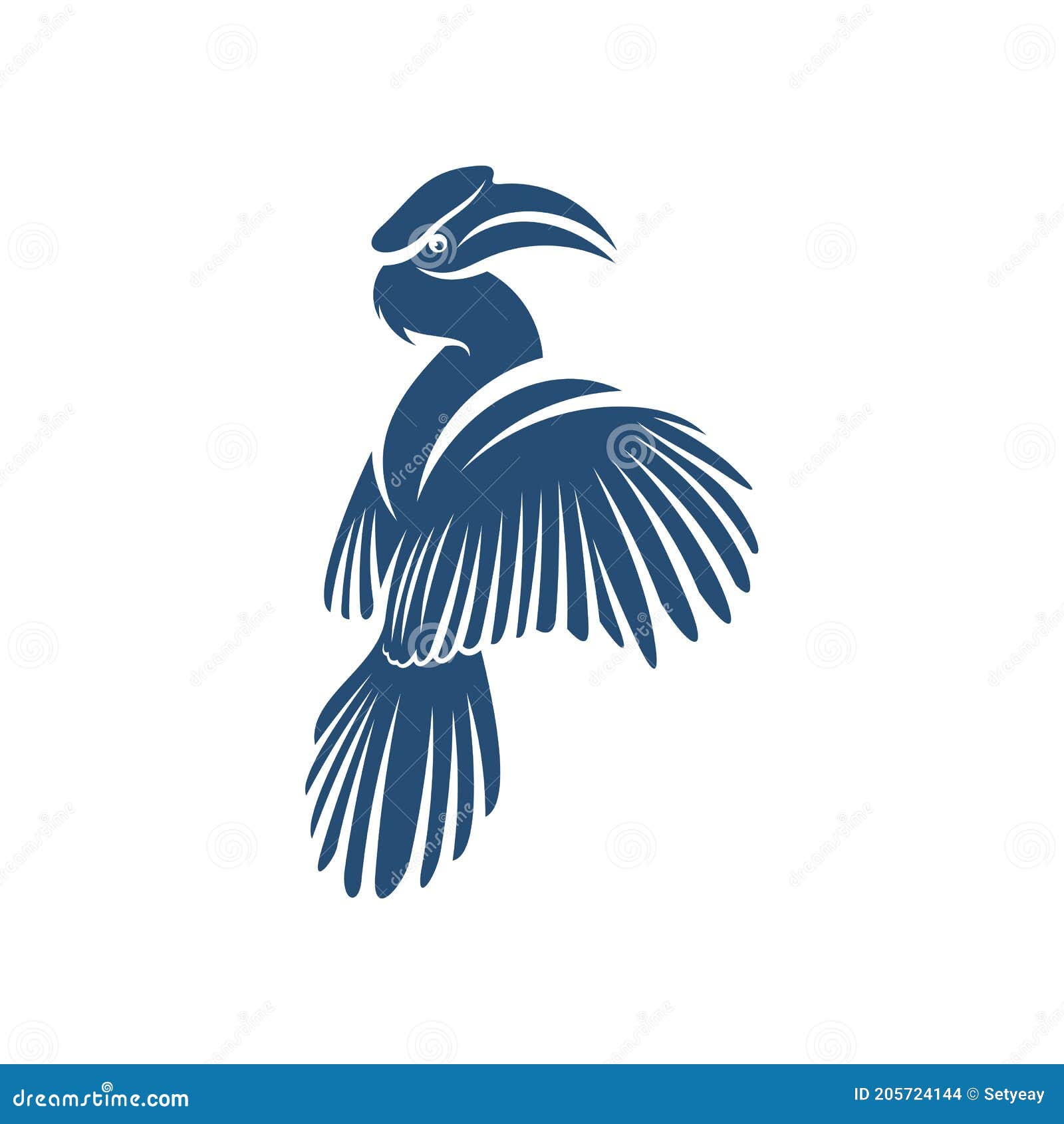 Rangkong Bird Design Vector Illustration, Creative Rangkong Bird Logo ...