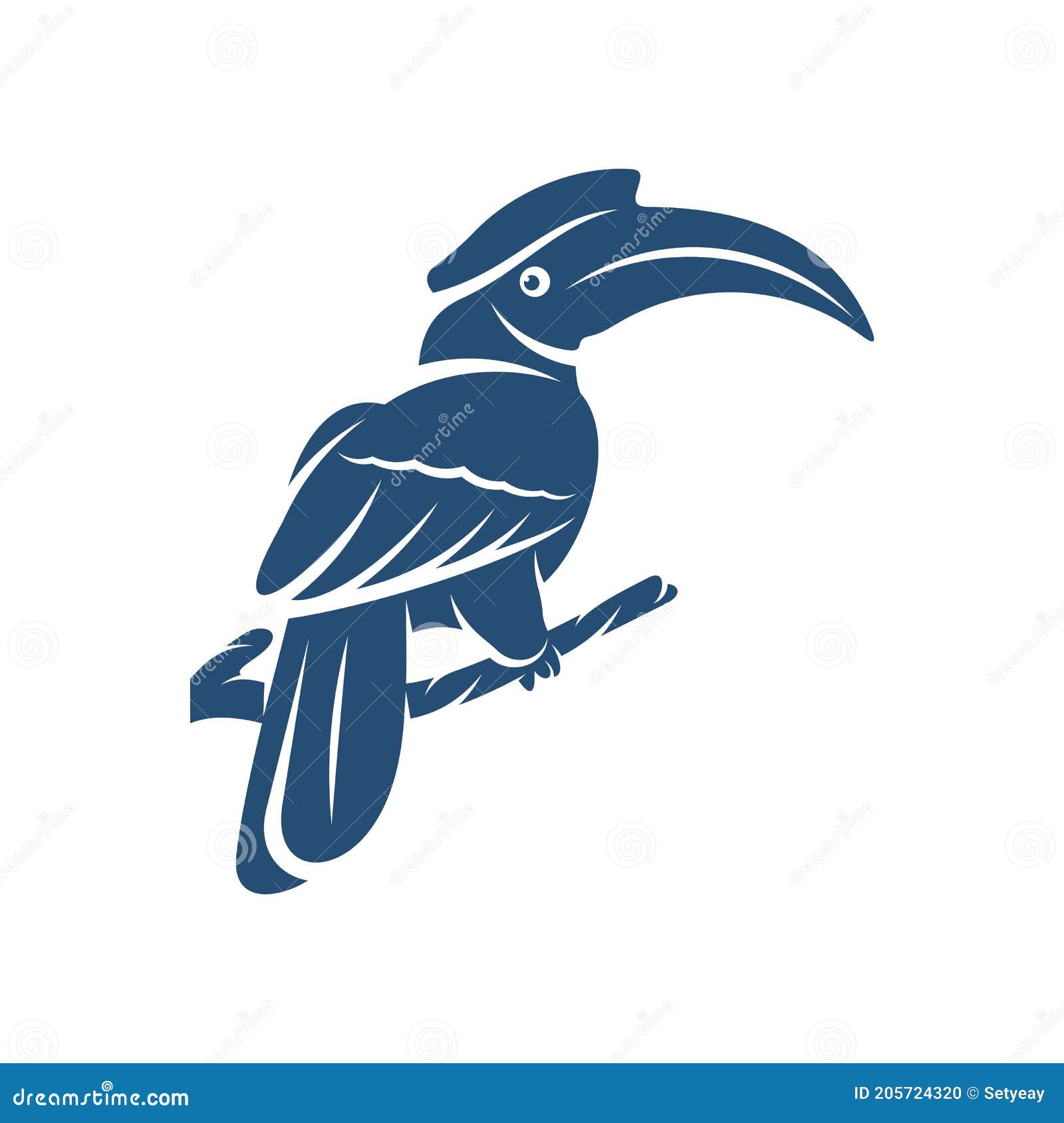 Rangkong Bird Design Vector Illustration, Creative Rangkong Bird Logo ...