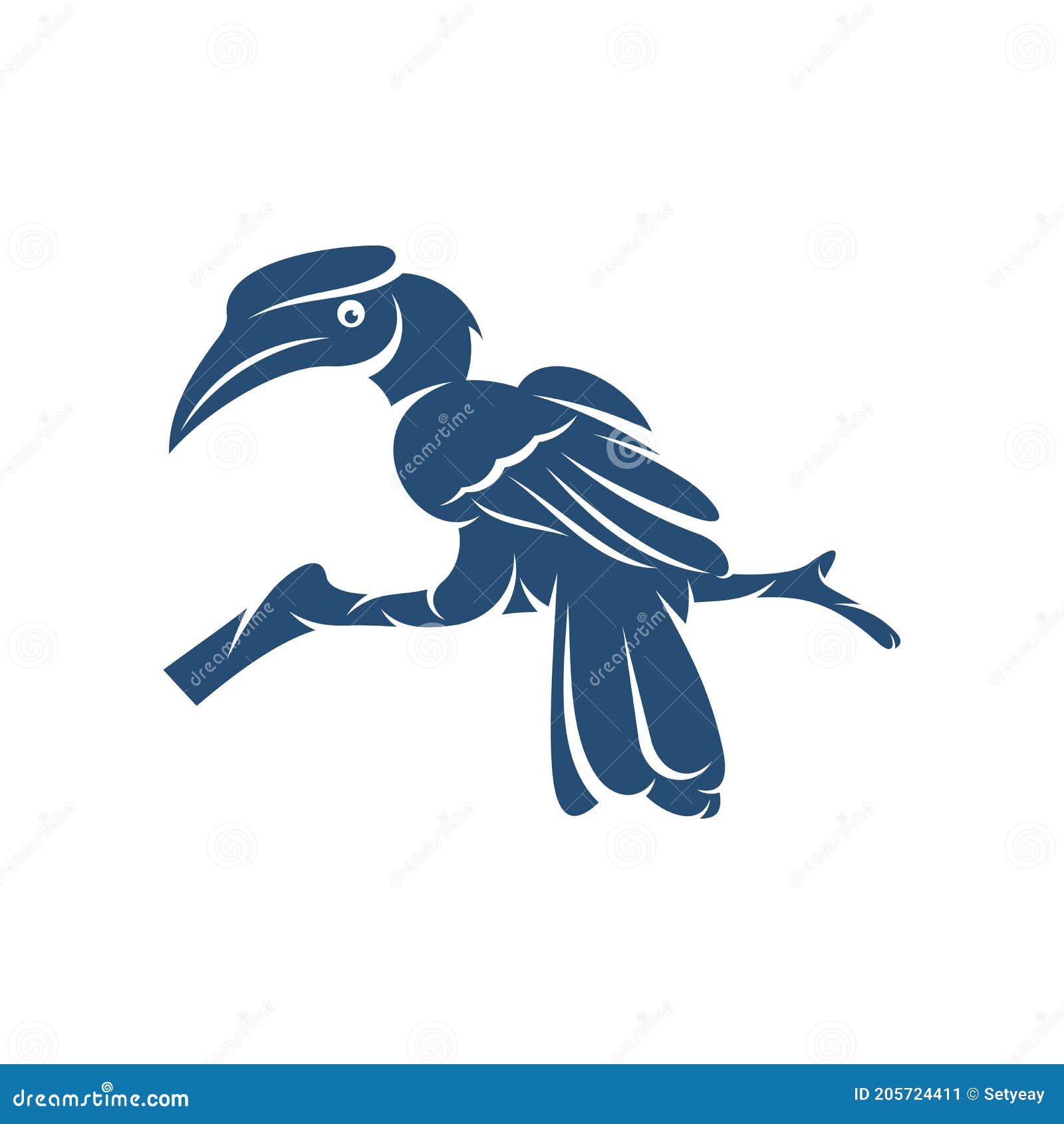 Rangkong Bird Design Vector Illustration, Creative Rangkong Bird Logo ...