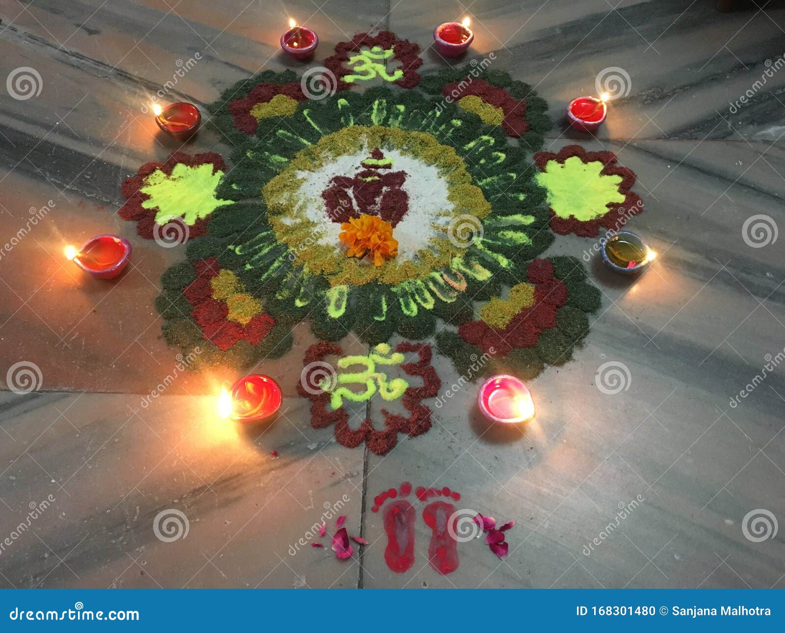 Rangoli Part of Diwali Celebrations Stock Photo - Image of positivity ...