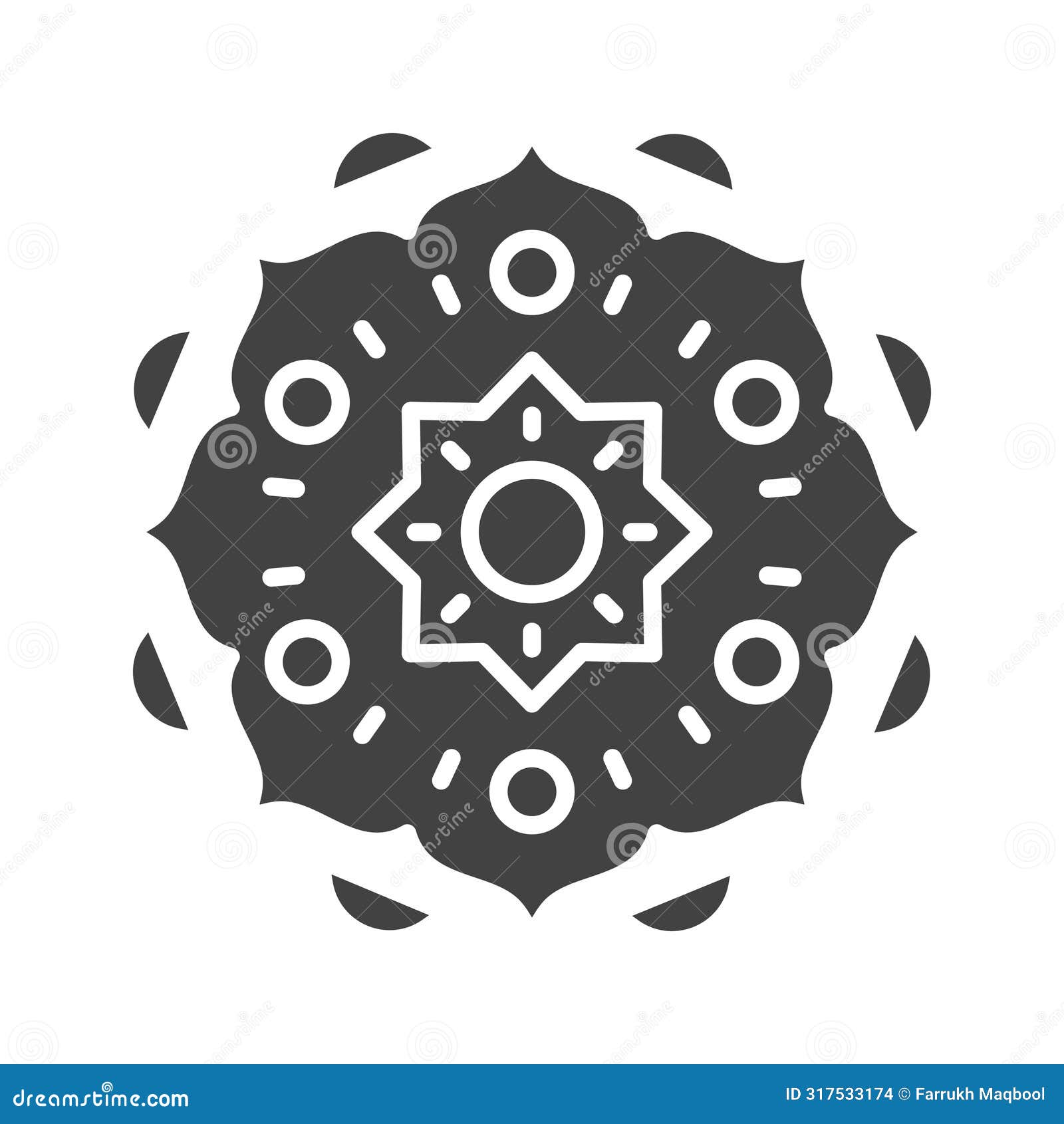 Rangoli Icon Vector. Trendy Flat Rangoli Icon From India And Holi ...