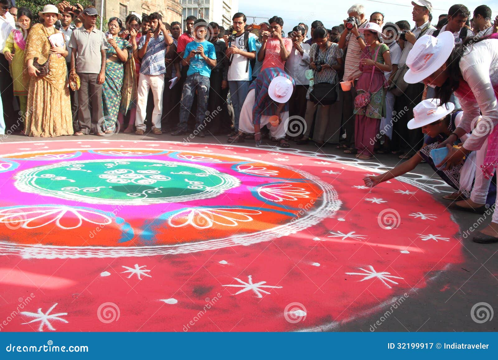 Rangoli in Kolkata Rath Yatra-2. Editorial Photography - Image of ...