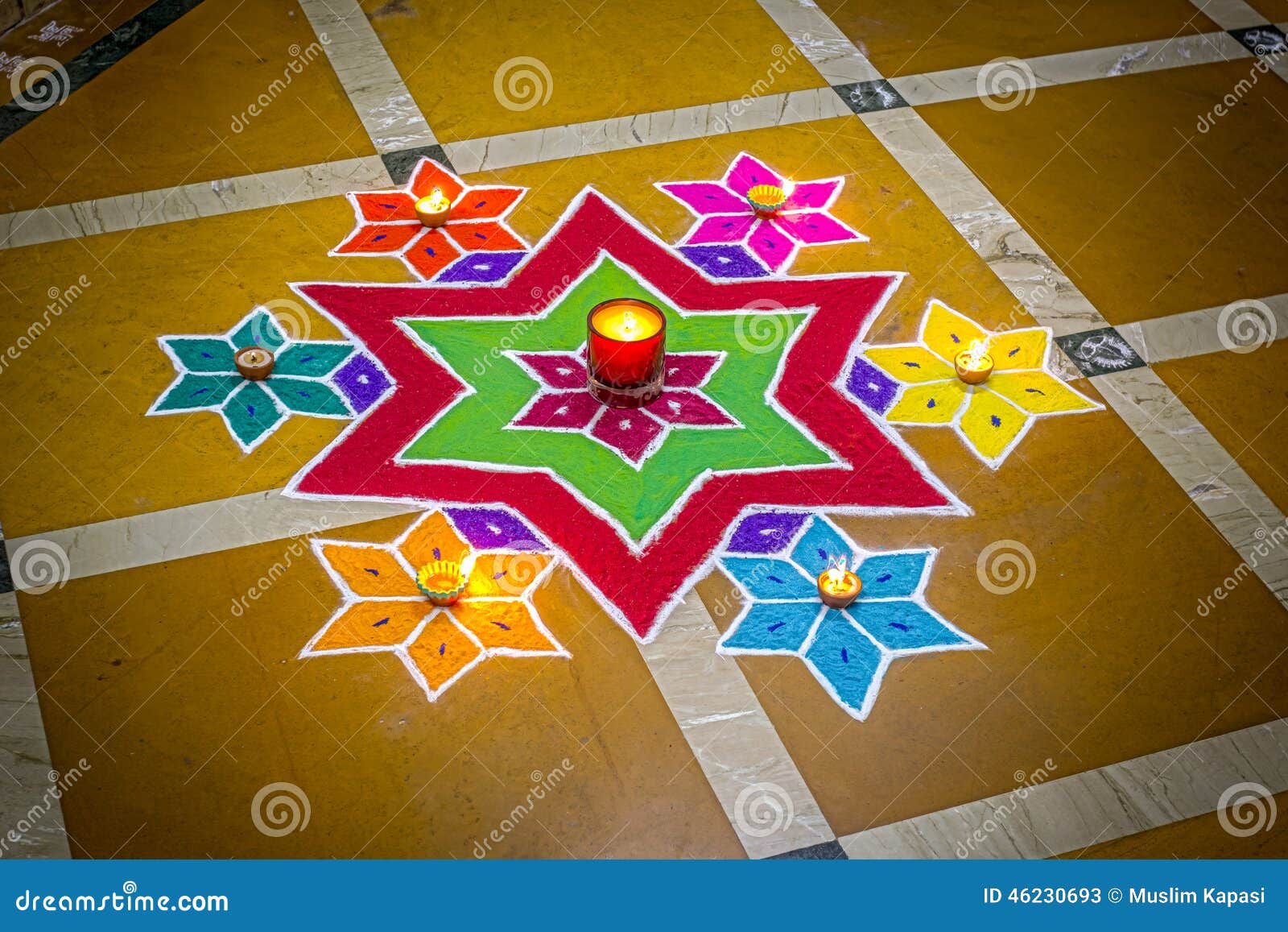 Rangoli stock image. Image of celebration, rangoli, color - 46230693