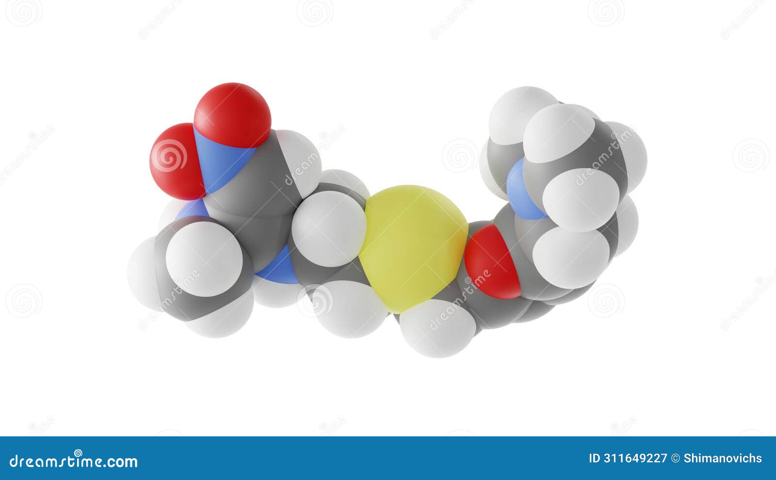 Ranitidine Molecular Structure, 3d Model Molecule, Histamine H2 ...