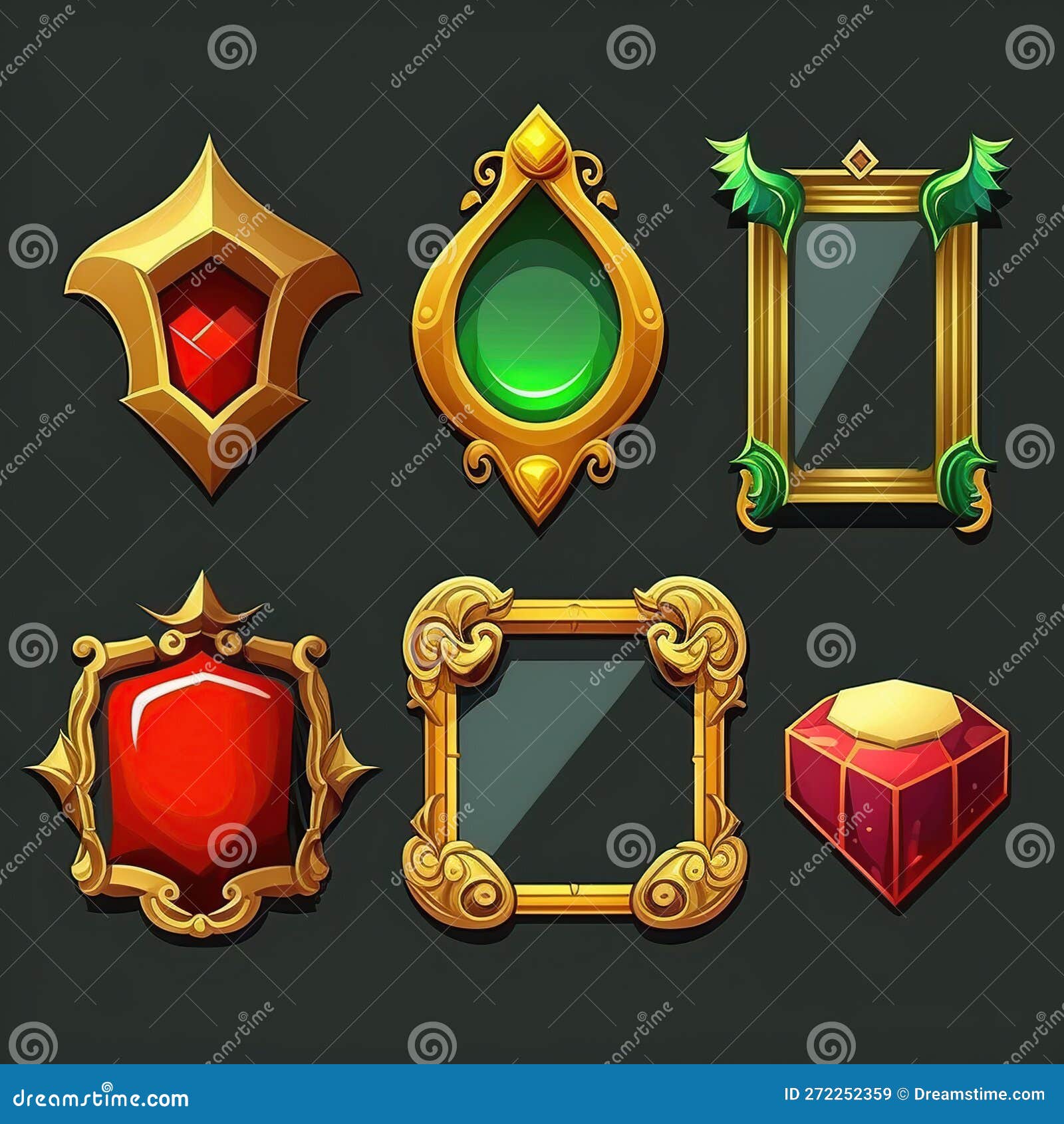 Ui Game Borders Evolution Frames Game Ui Ux Modern Elements A