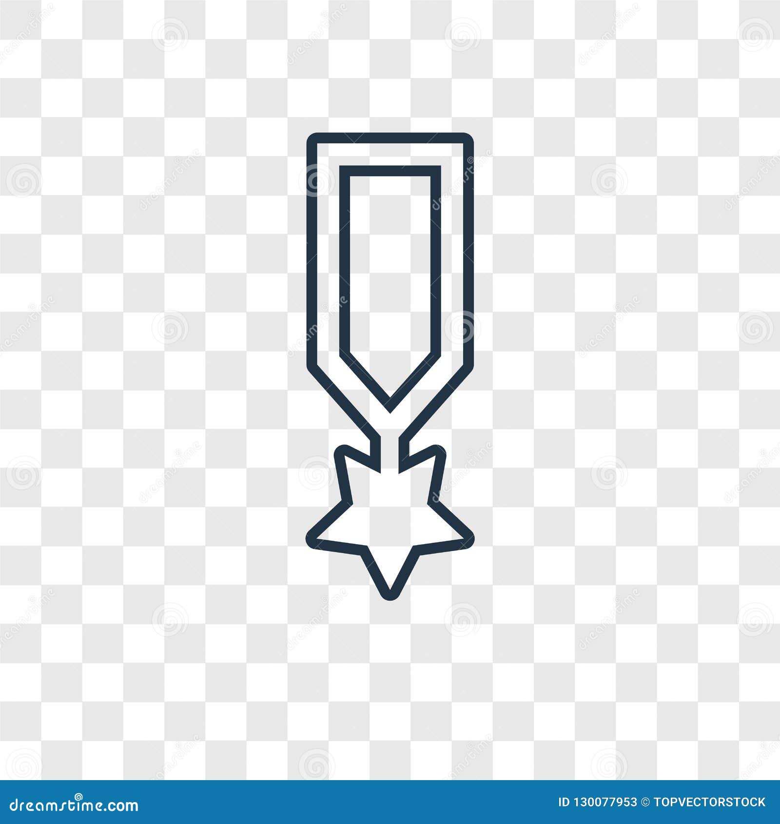 Rank Concept Vector Linear Icon Isolated on Transparent Background ...