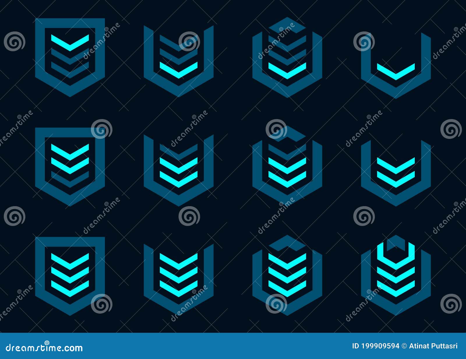 Rank Game Online Futuristic Hud Stock Vector - Illustration of button ...