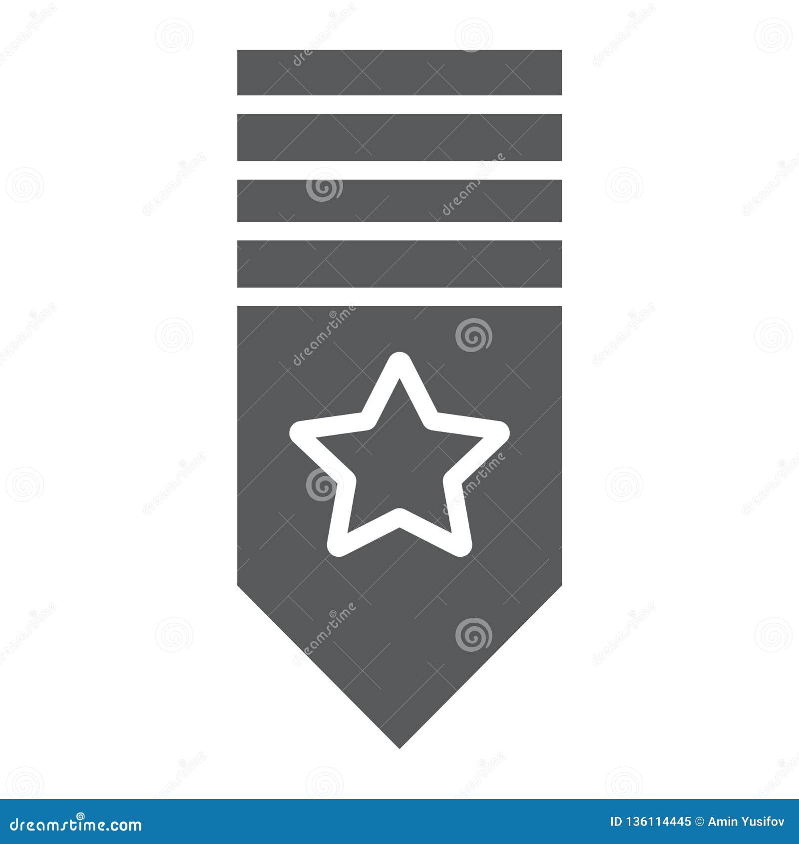 Rank Shoulder Glyph Icon, Badge and Army, Epaulette Sign, Vector ...