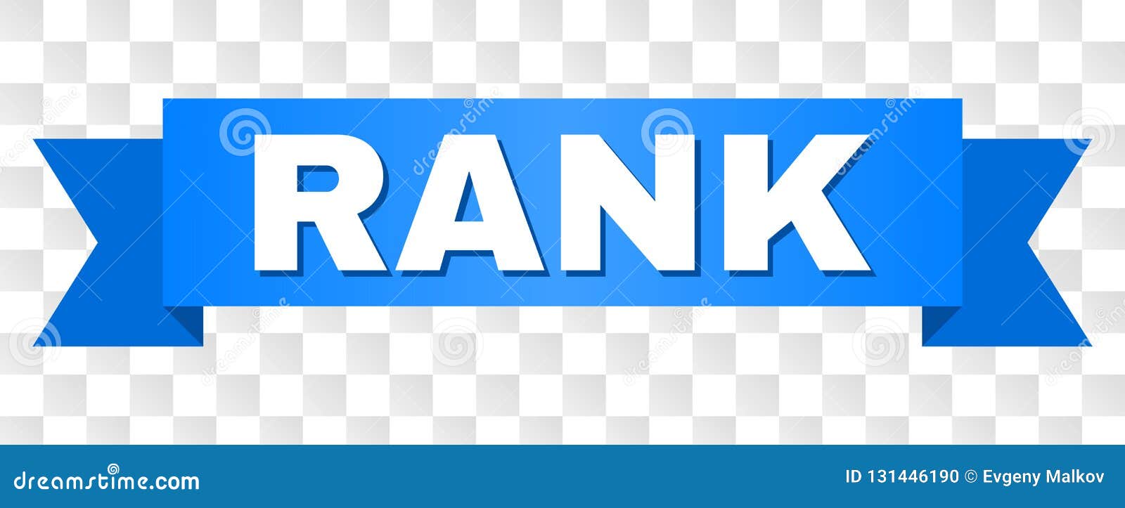 Blue Ribbon with RANK Title Stock Vector - Illustration of badge ...