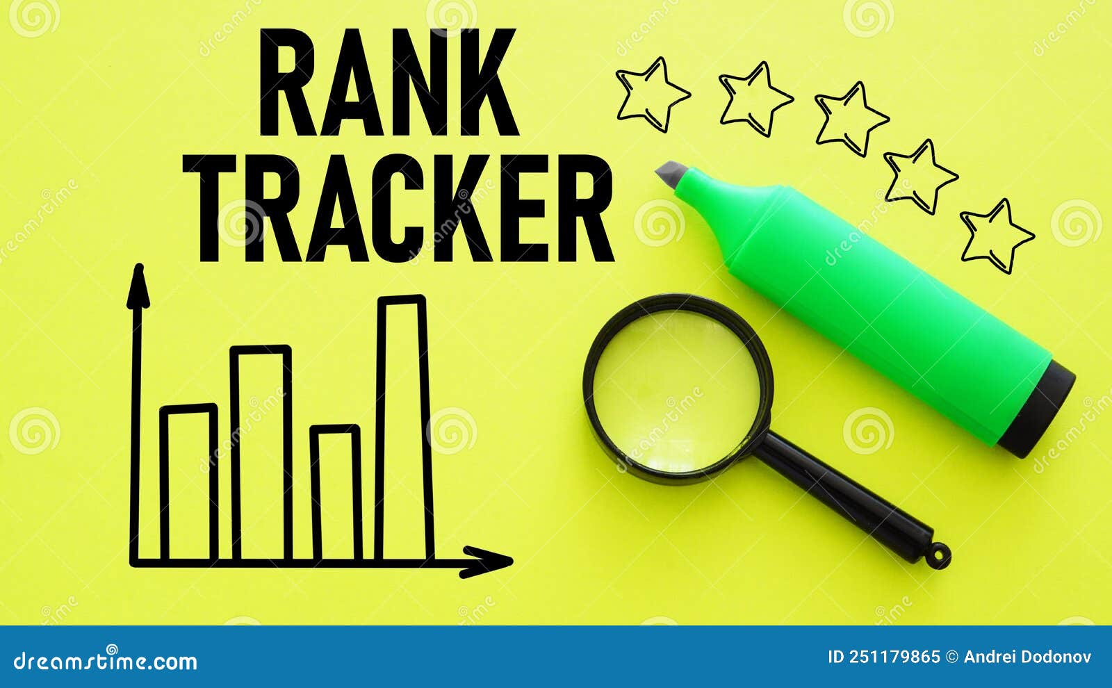 Rank Tracker is Shown Using the Text Stock Image - Image of ...