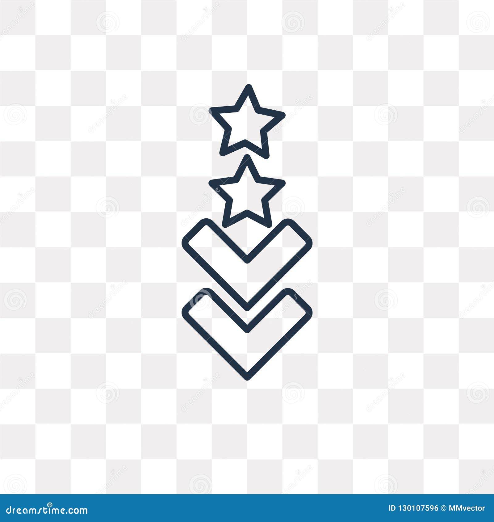 Rank Vector Icon Isolated on Transparent Background, Linear Rank Stock ...