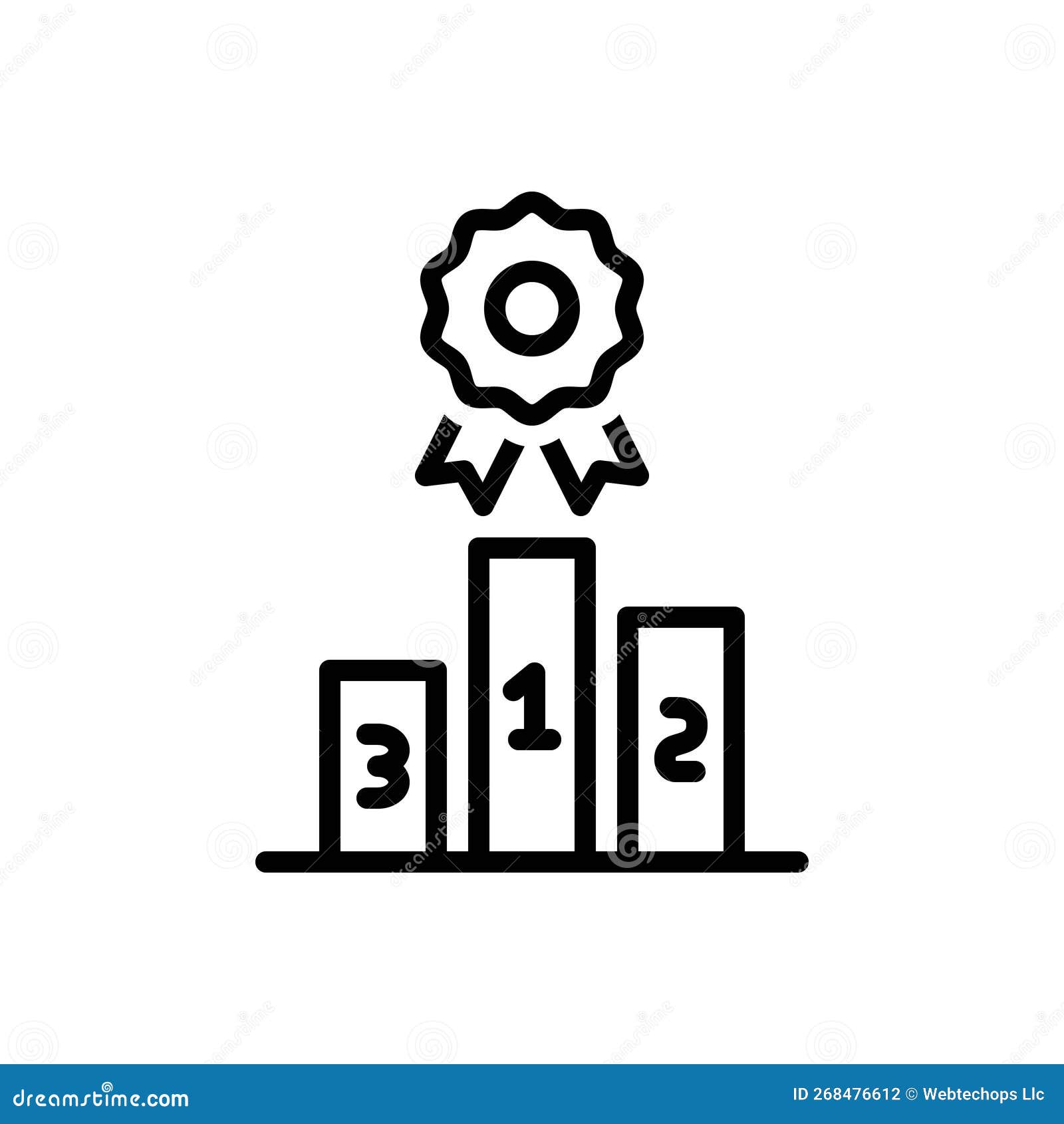 Black Line Icon for Ranked, Rank and Score Stock Illustration ...