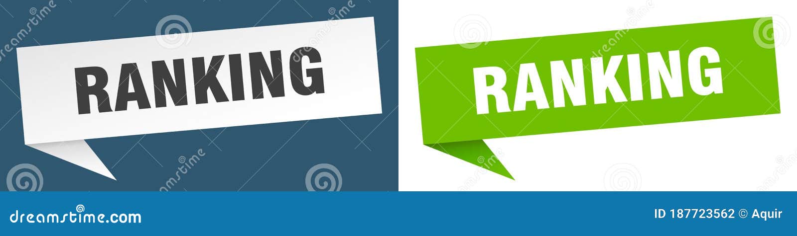 Ranking Banner. Ranking Speech Bubble Label Set Stock Vector ...